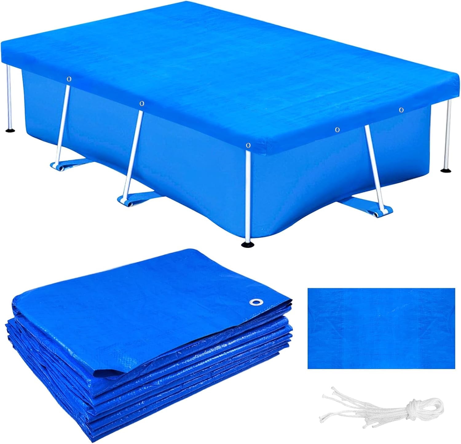 shngshifan 14 x 7ft Rectangular Pool Cover for Frame Above Ground Pool ...