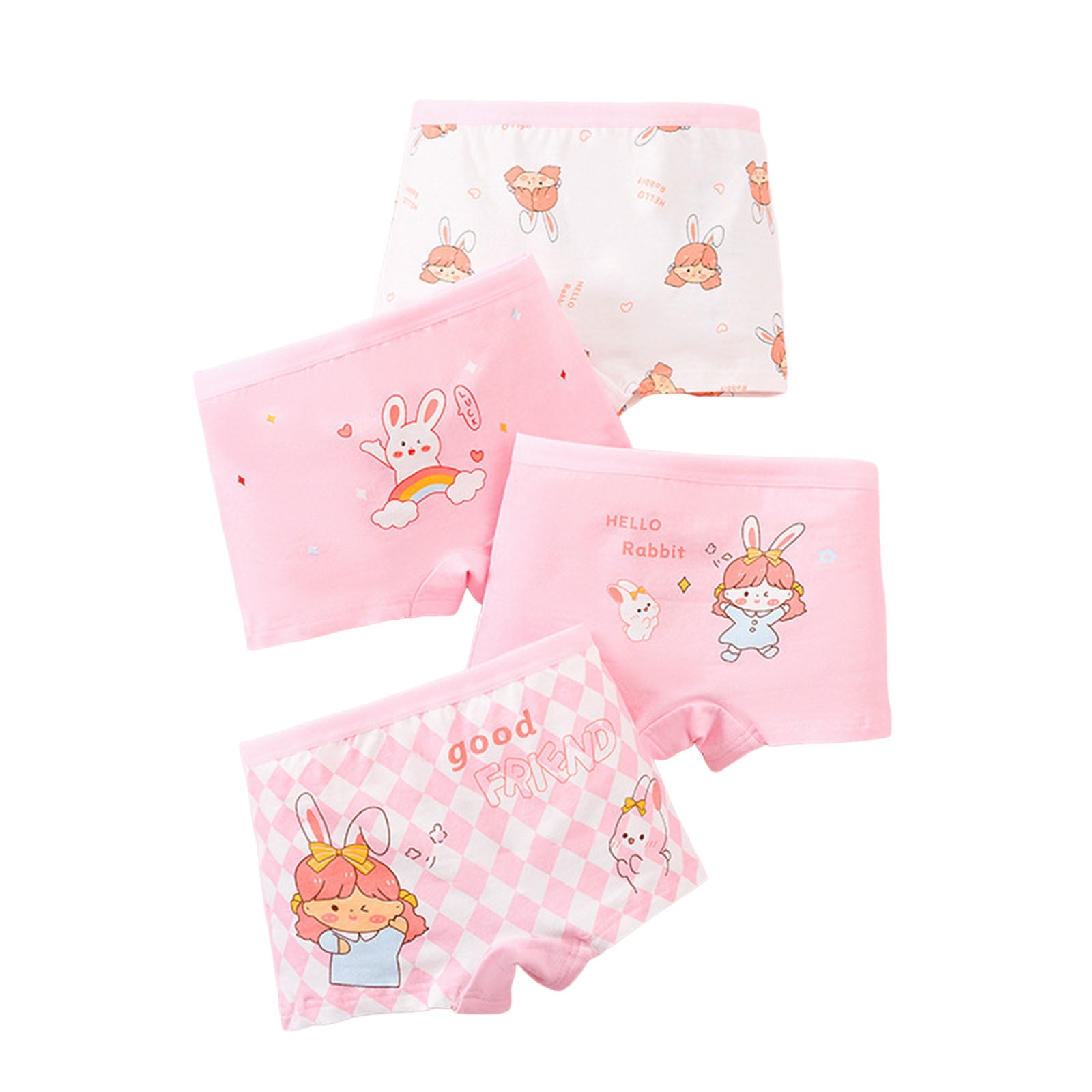 shoper 4 Pack of Girls' Underwear for Daily Wear Adorable Floral ...