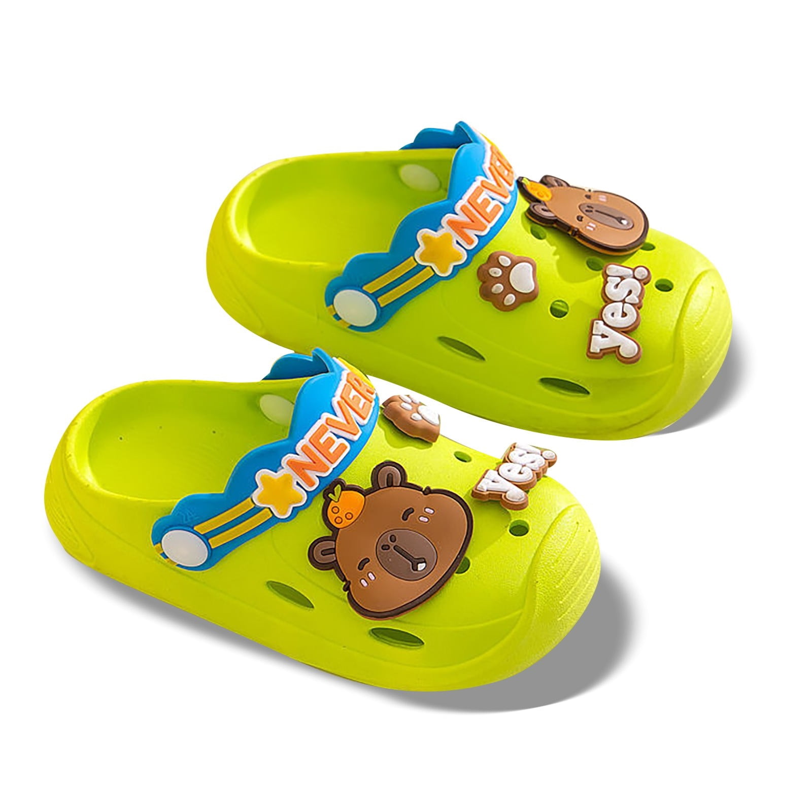 shoper Clogs for Kids Slip on Shoes Print Indoor Outdoor Easy on and ...