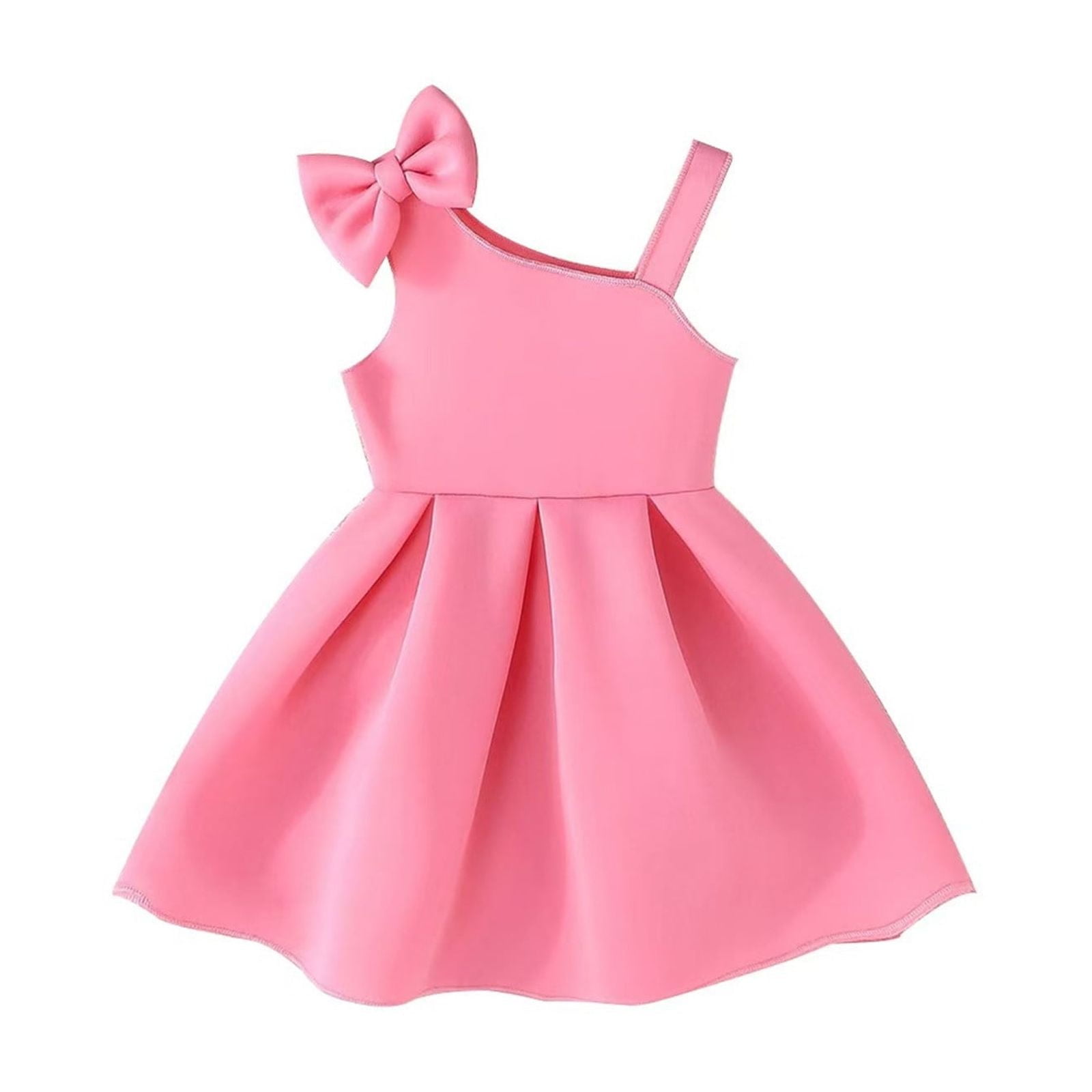 shoper Dress for Girls Spaghetti Solid Color Elegant Flowy Dresses ...