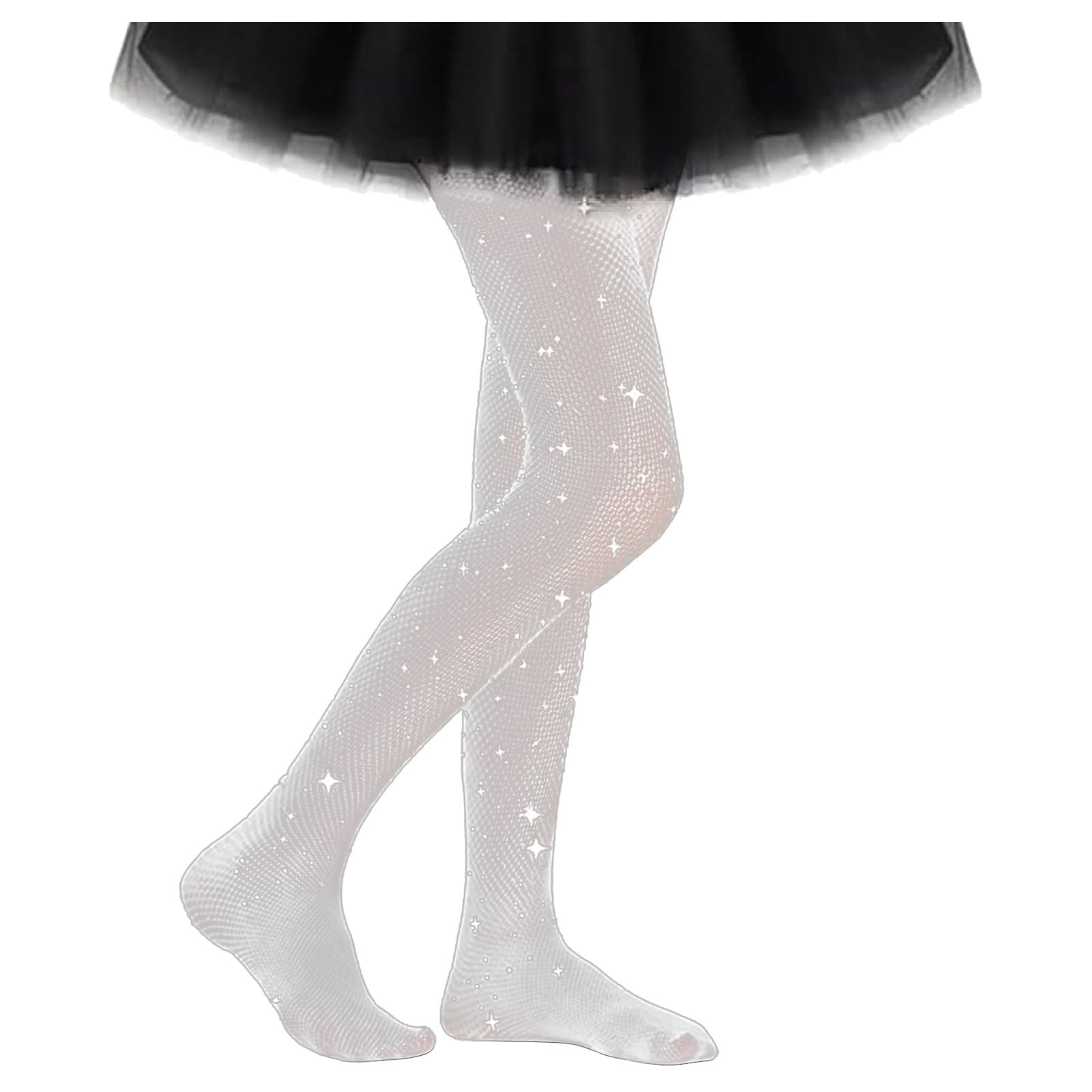 shoper Girls Fishnet Tights with Rhinestones Sparkly Embellished ...