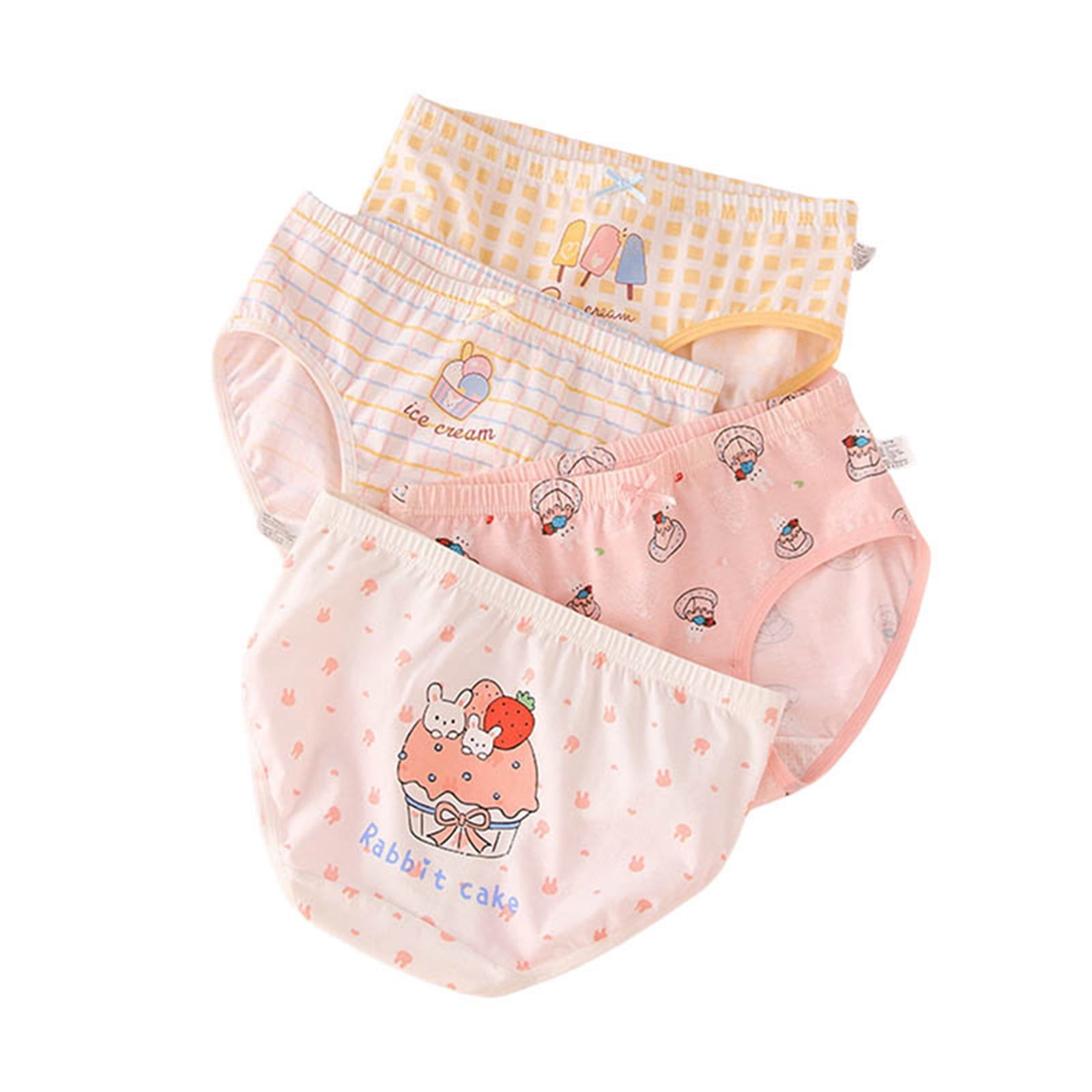 shoper Girls' Underwear Set 4 Pack - Adorable Patterns, Stretchy ...