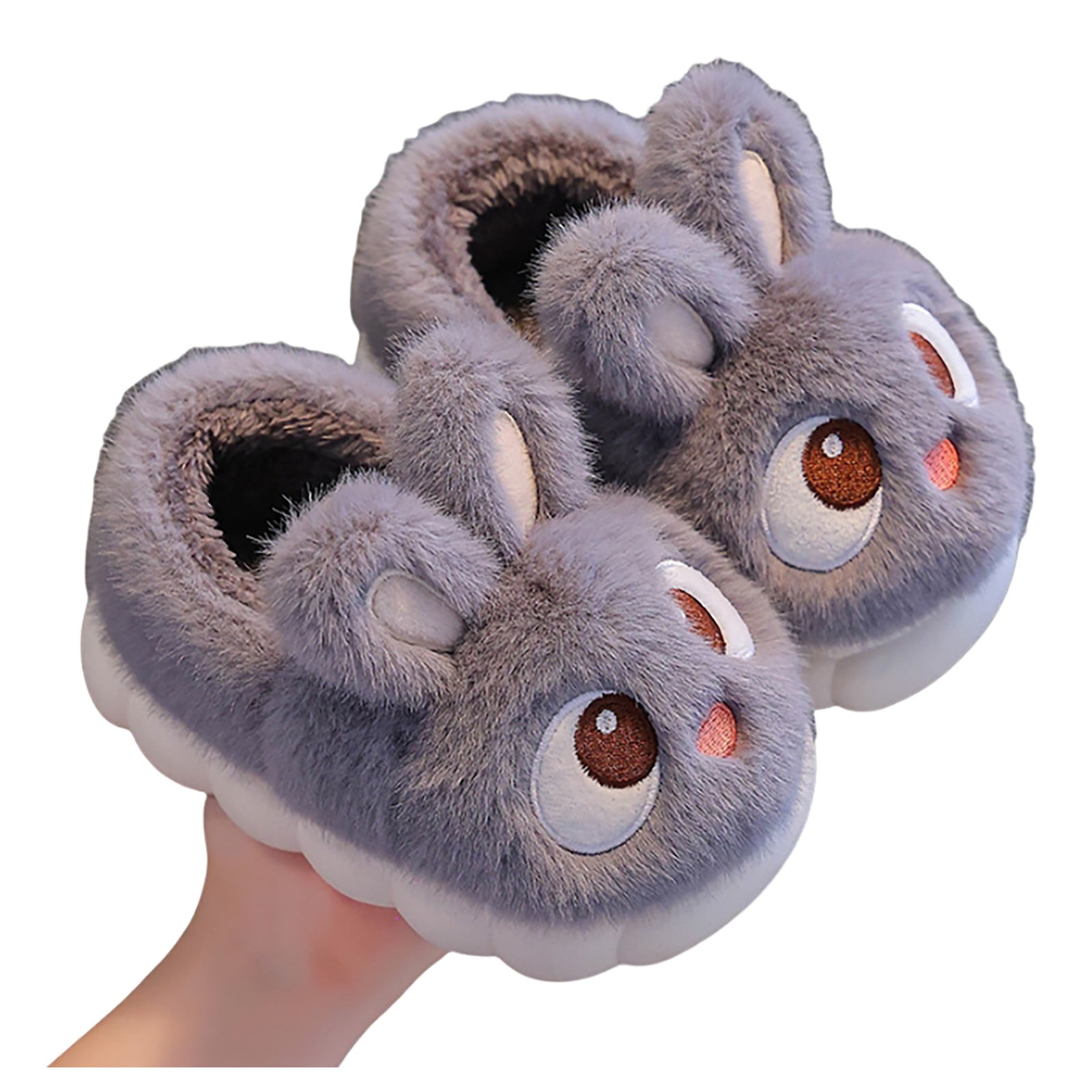 shoper Girls Winter Warm Slippers Cozy Lined Booties With Heel Cover ...