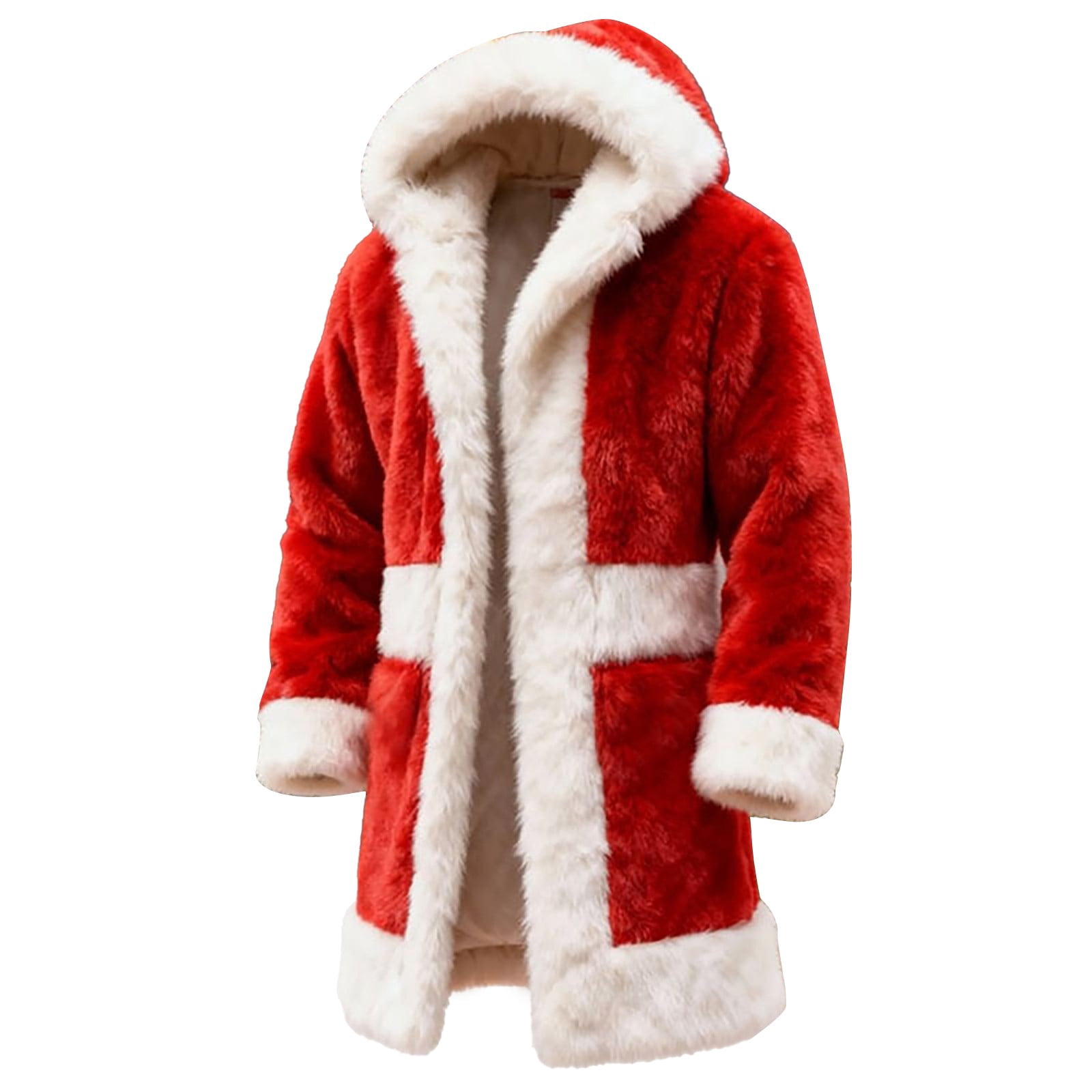 shoper Santa Hoodied Jacket for Men Christmas Collar Jacket Christmas ...