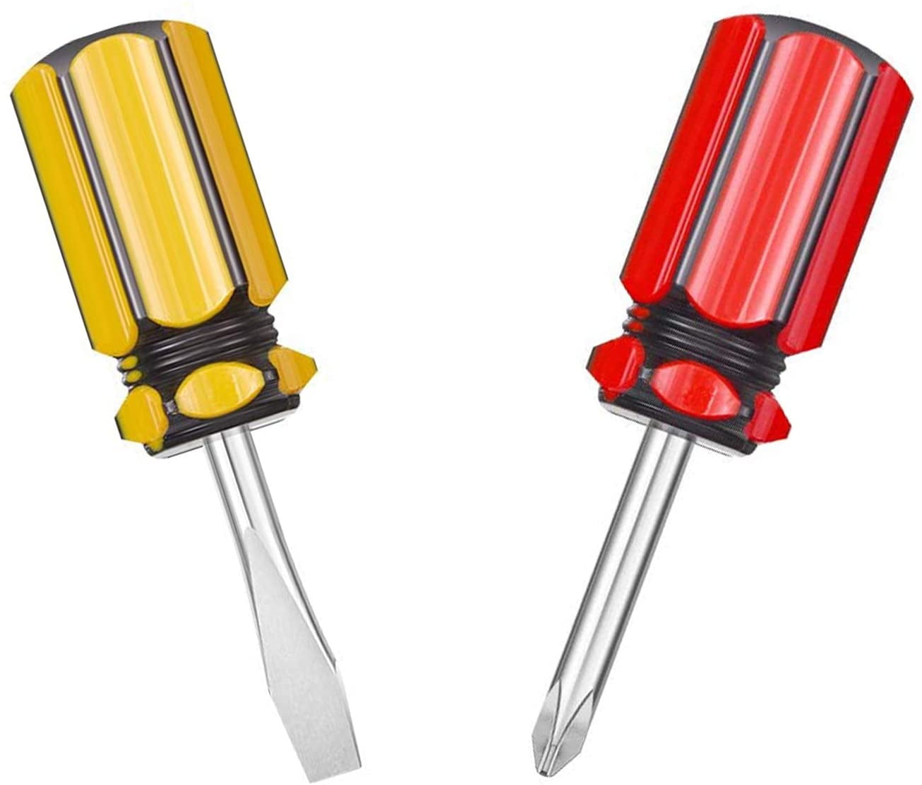 short screwdriver set two-color small handle stubby screwdriver ...