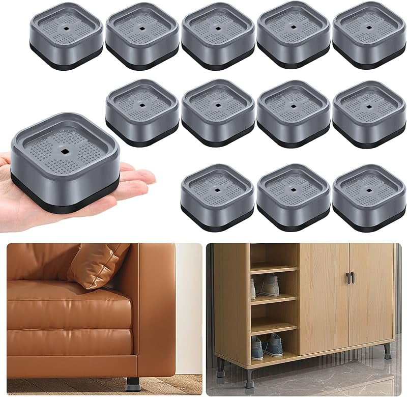 shouwuhho 8 Pack Furniture Risers Adjustable Bed Risers Heavy Duty ...