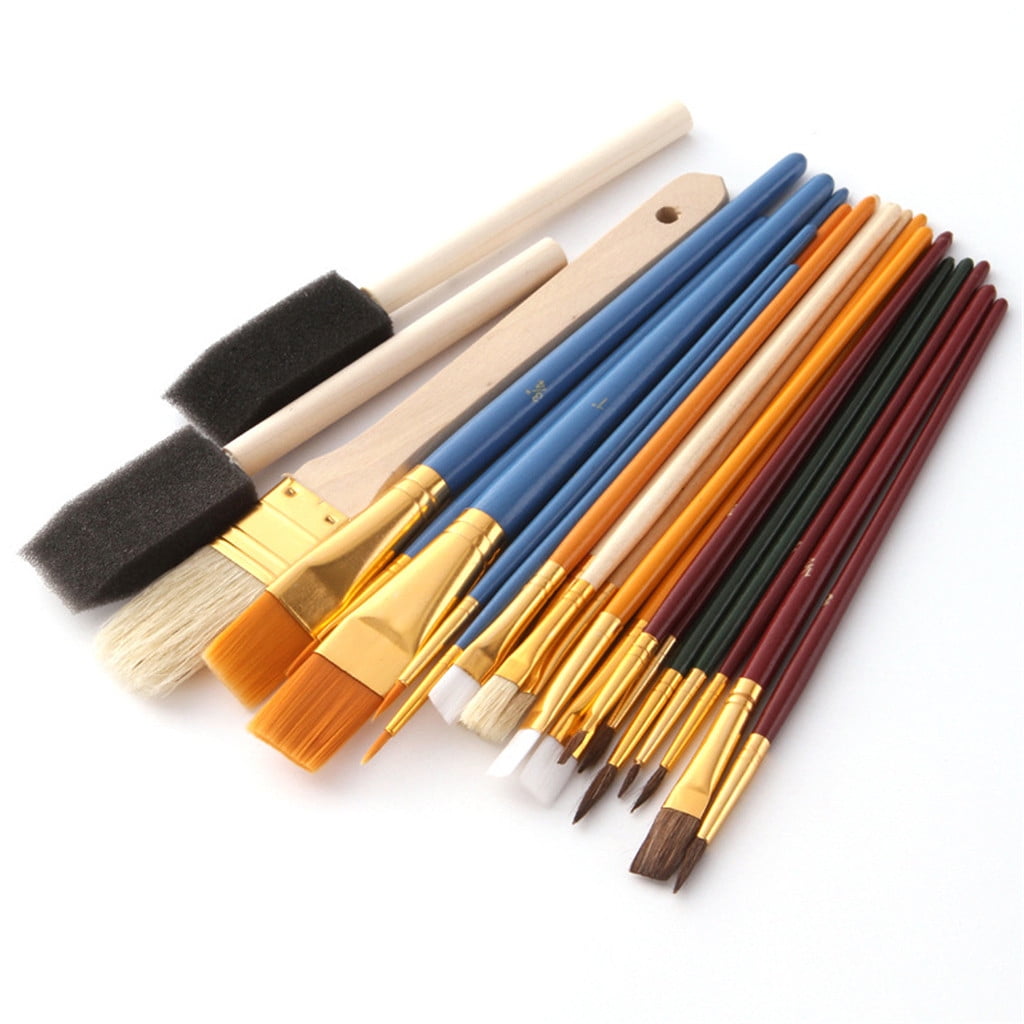 As show 25 Pieces Watercolor Oil Paint Brushes Set Diy Drawing Tools ...
