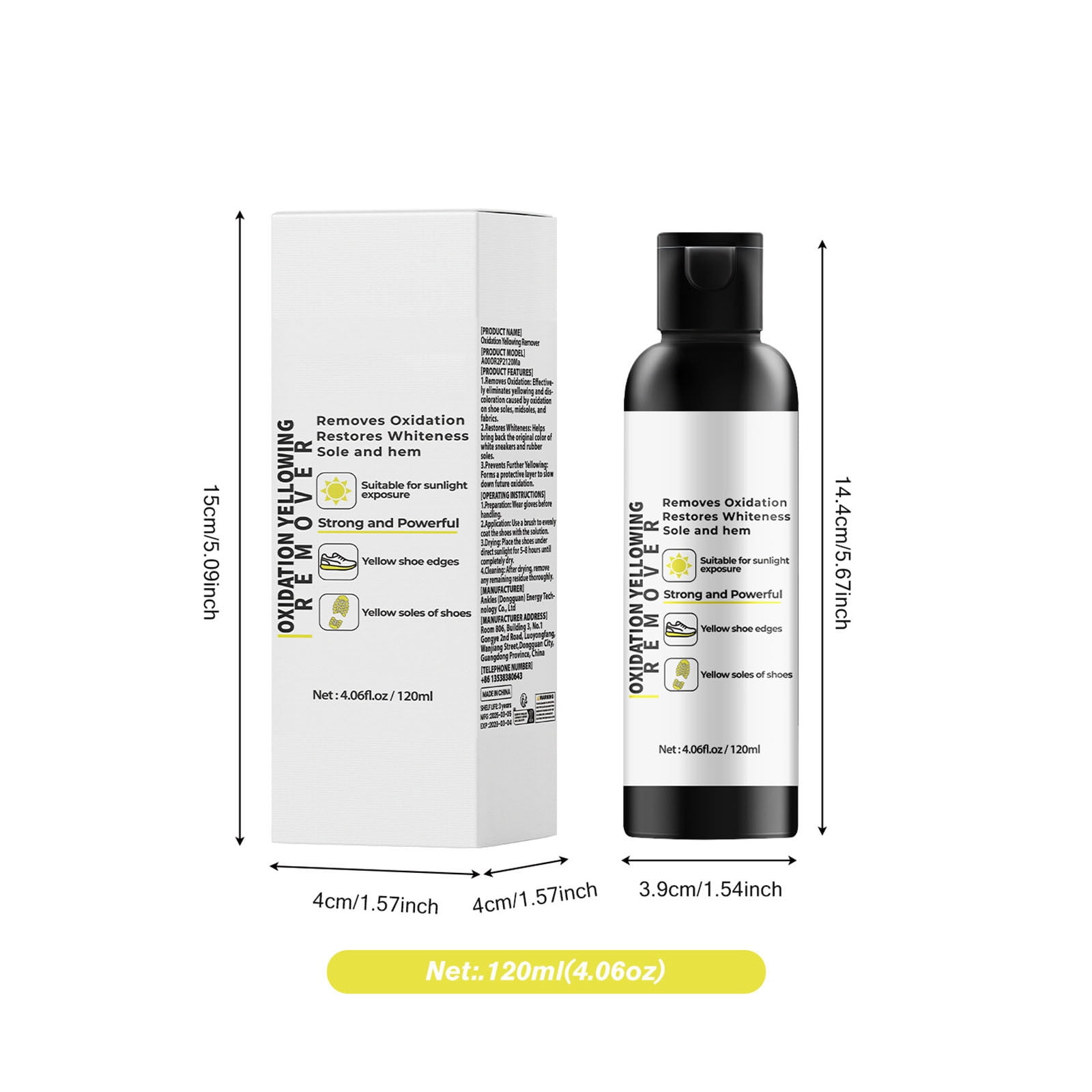 As shown Shoe Whitening And Cleaning Agent Removes Yellowing Stains ...