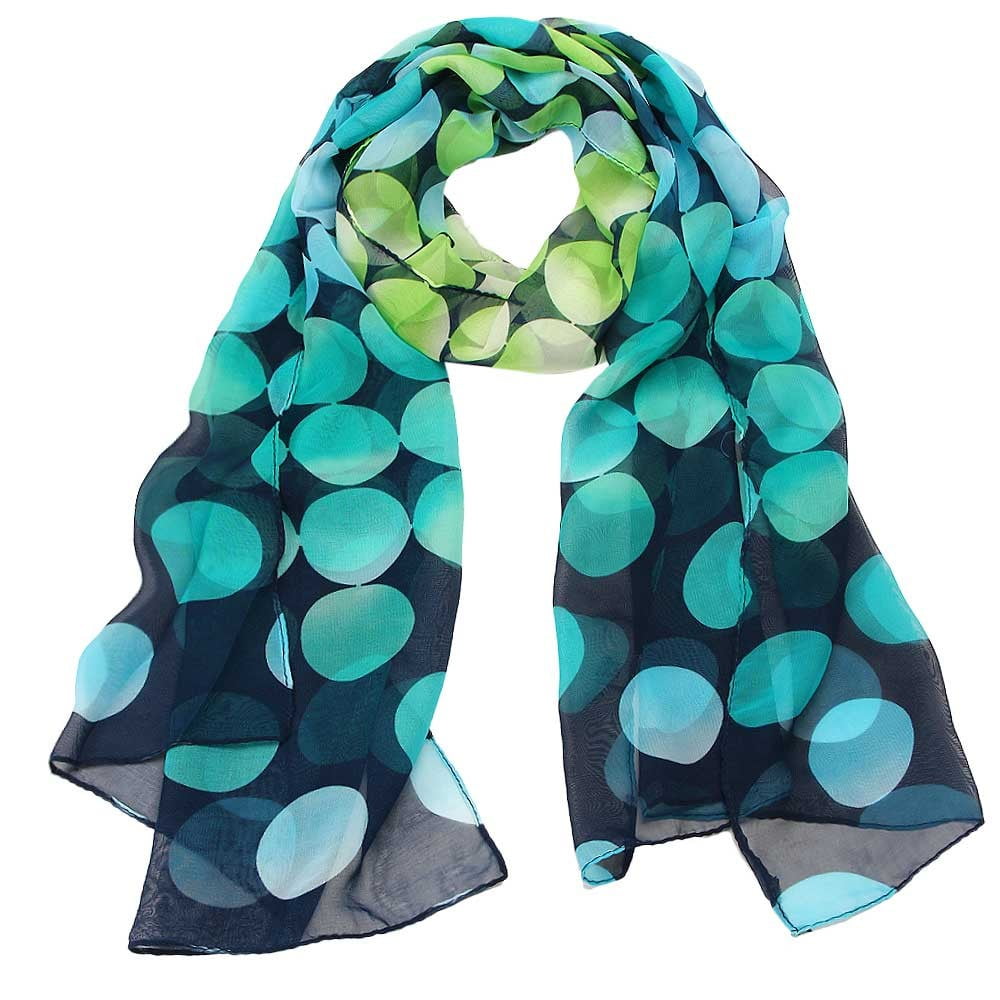 shpwfbe scarf lady kerchief chiffon rectangle dot scarves women shawl ...