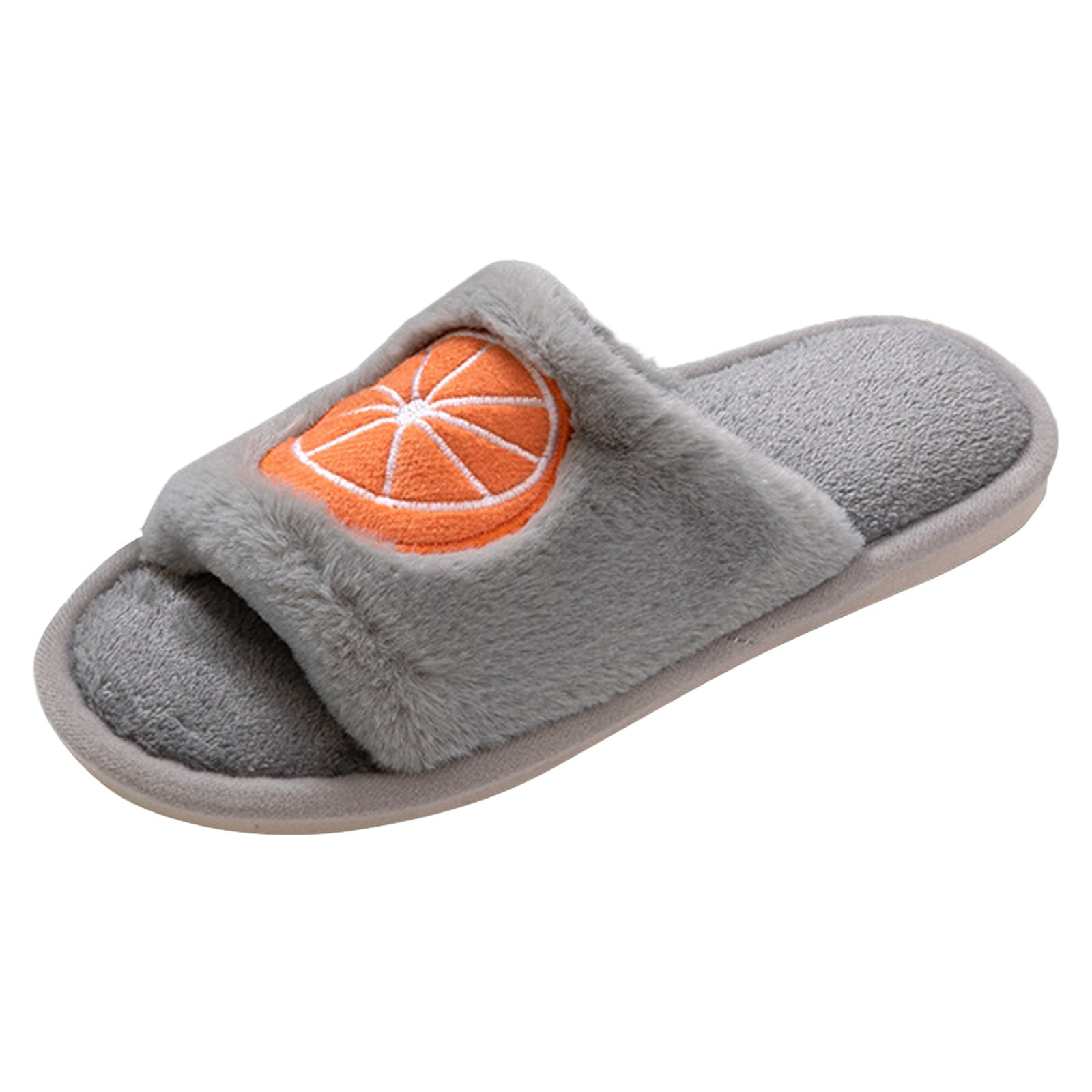 shpwfbe slippers for women memory foam flat slide comfy open toe shoes ...