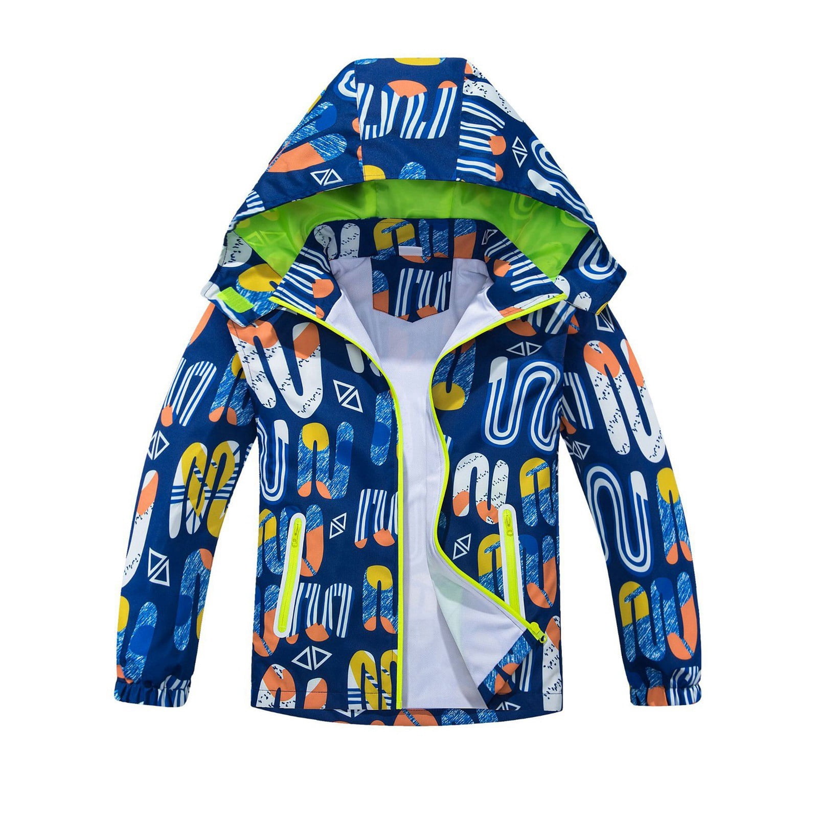 shqvo Boys Windbreaker Jacket With Detachable Hood Lightweight Raincoat ...
