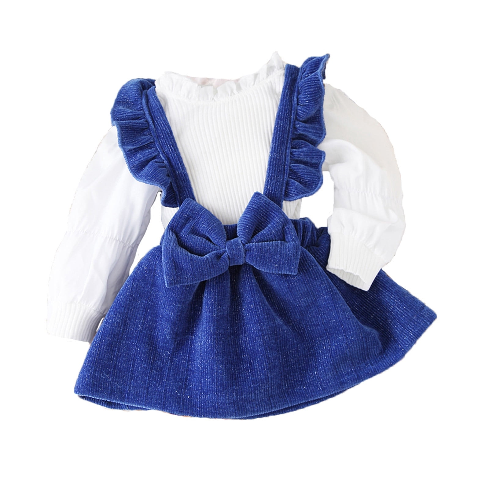 shqvo Children Girls Clothing Sets Fuzzy Solid Color Round Neck ...