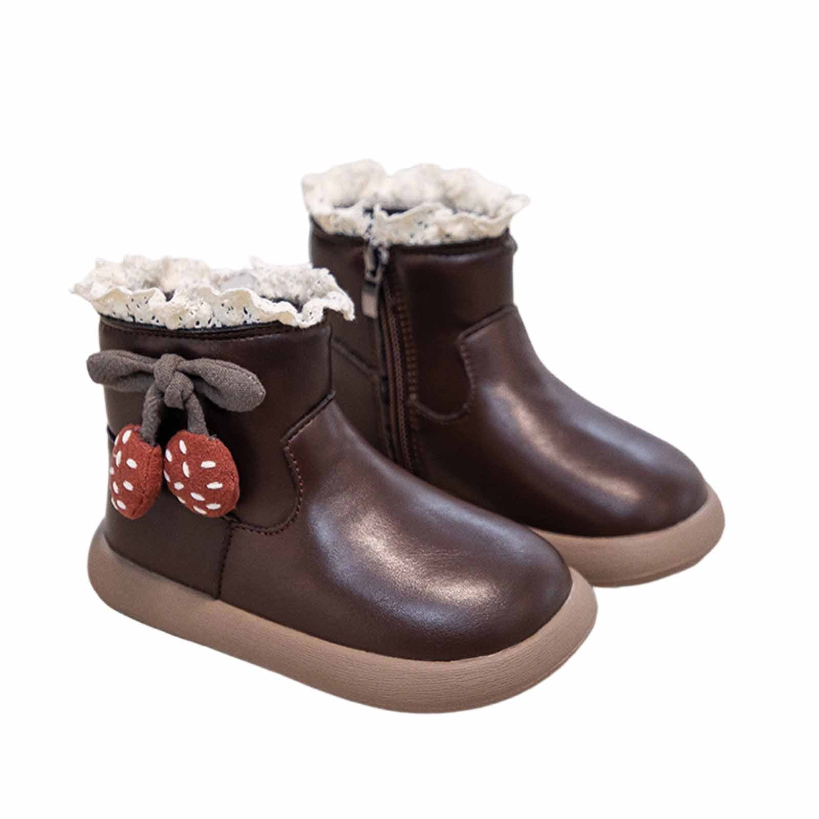 shqvo Girls Ankle Boots Princess Pearl Ankle Boots Lace Cherry ...