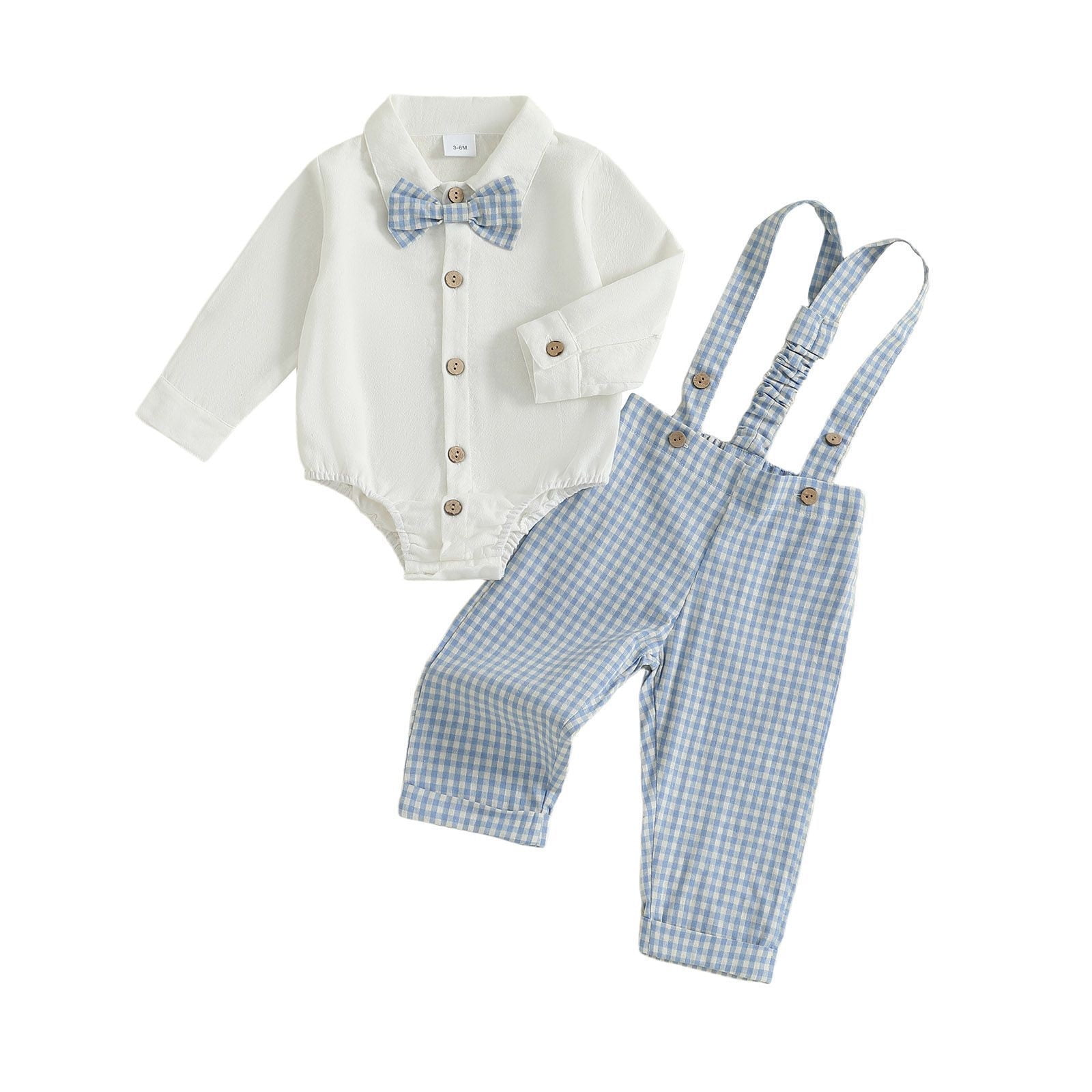 shqvo Newborn Infant Baby Boy Outfits Suit Bowtie Button Dress Romper ...
