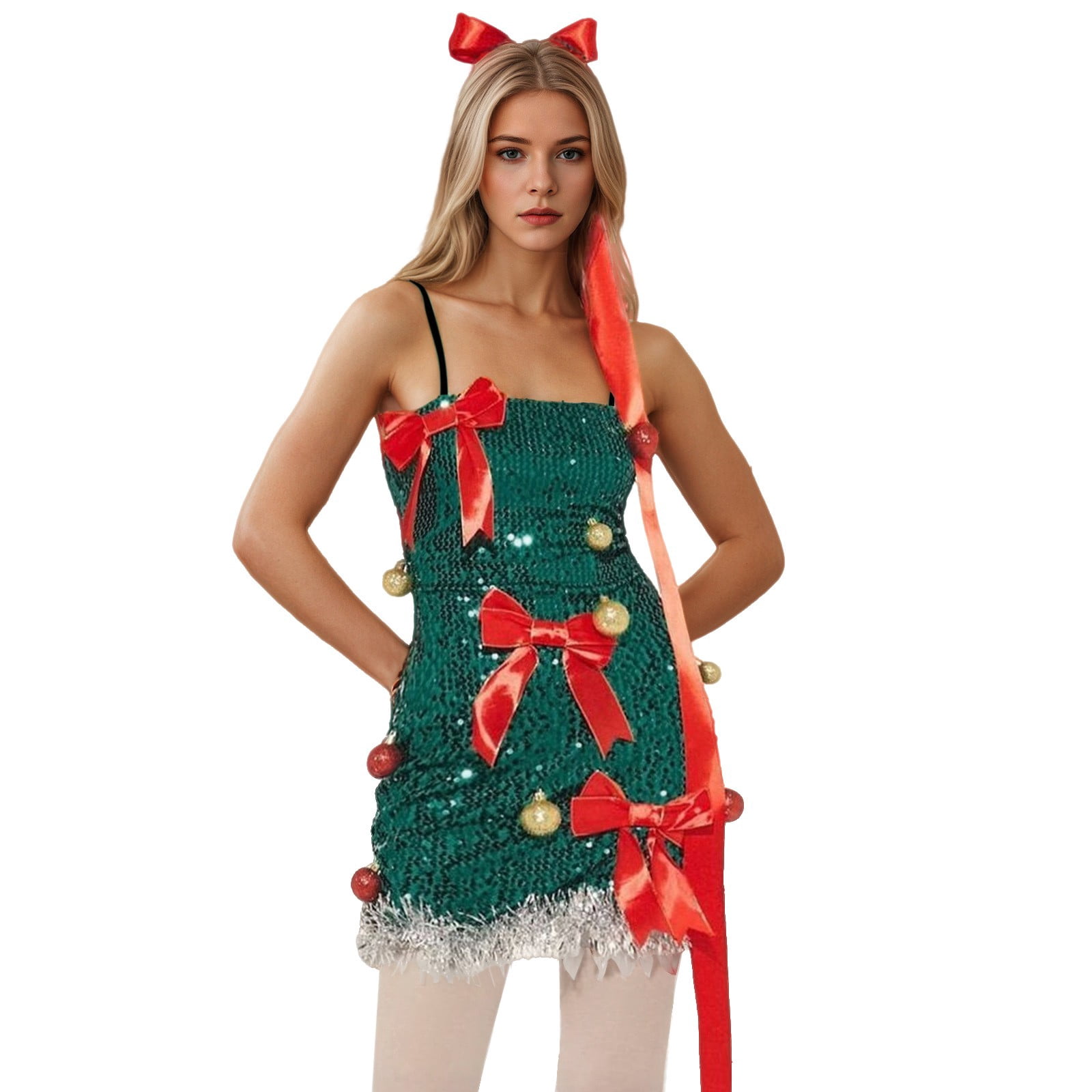 shqvo Women's Christmas Gift Fashion Sequined Sleeveless straps Top ...