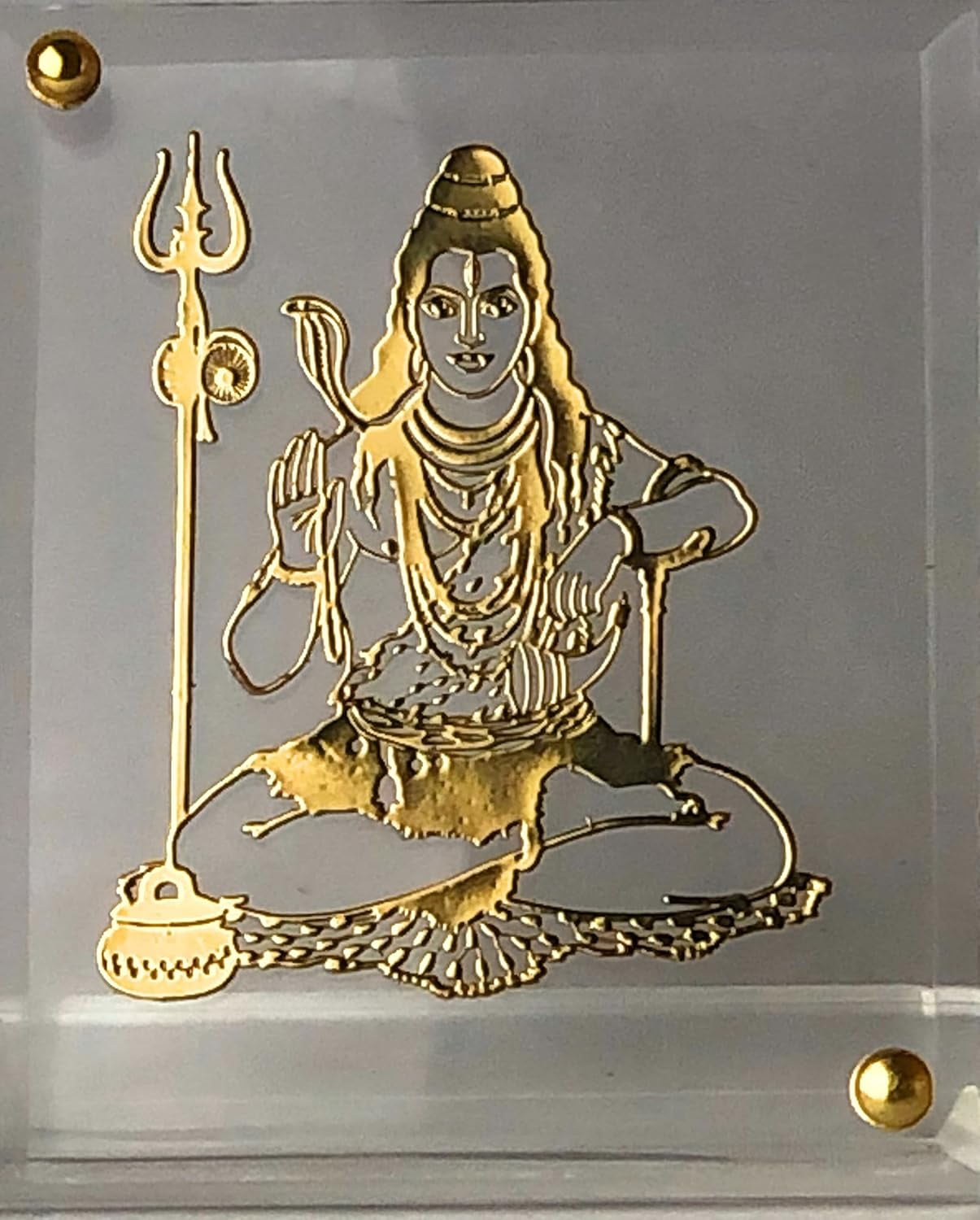 shree kreations Gold Plated Bholenath Mahadev Shiv Ji Photo Frame On ...