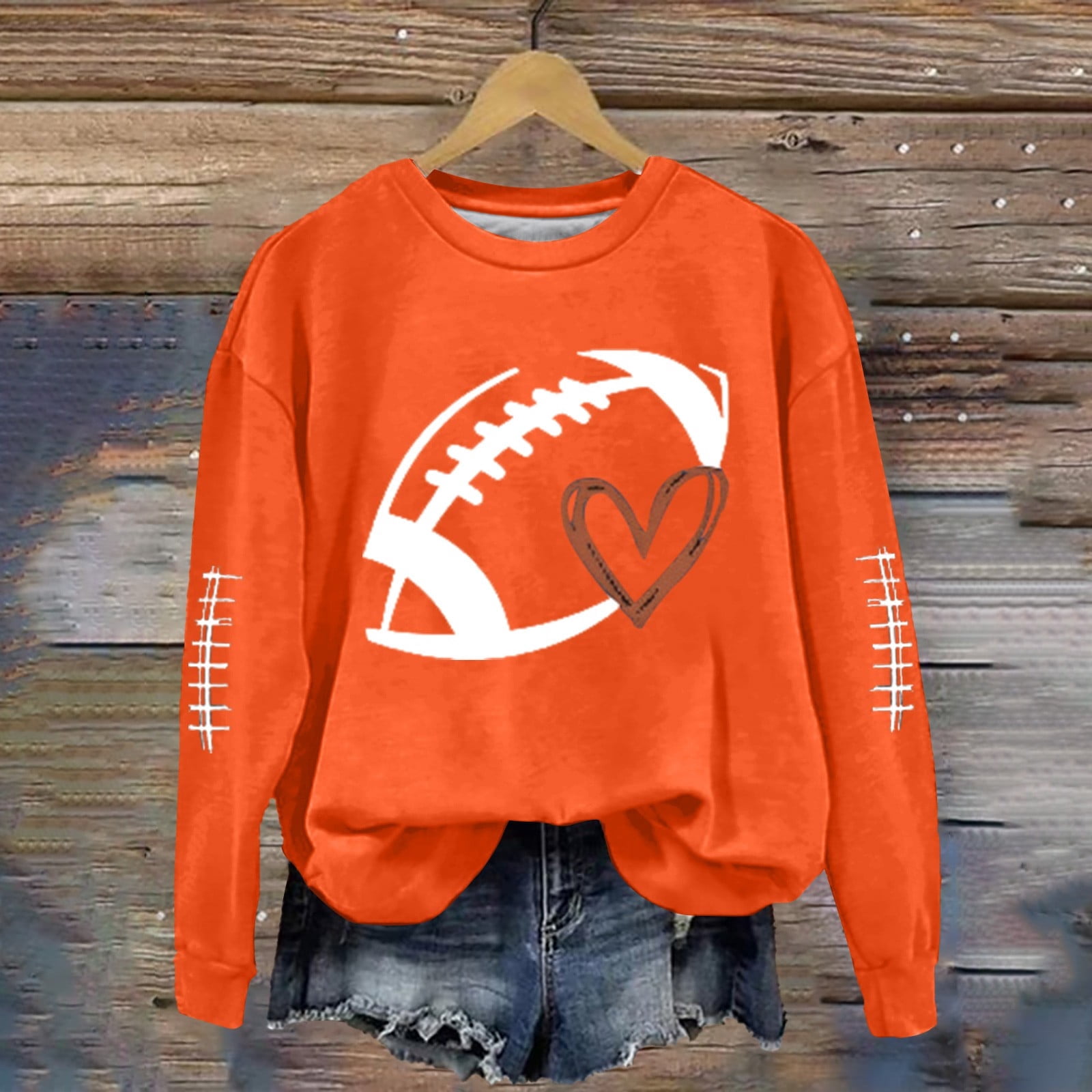 shucnskos Plus Size Tops for Women, Football Shirts for Women Football ...