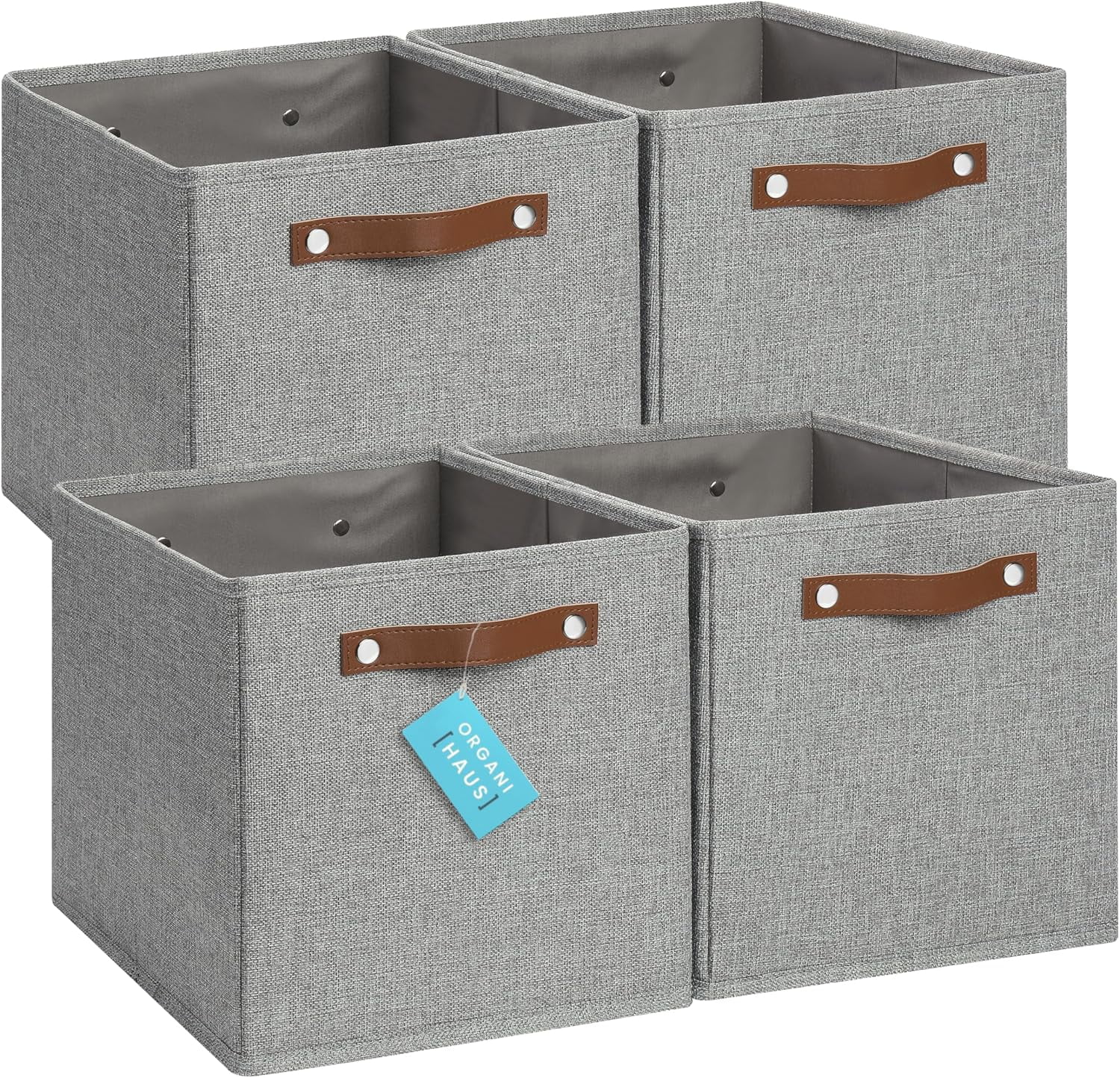 shuonoi 11x11 Fabric Cubes Storage Bins Foldable Collapsible Fabric ...