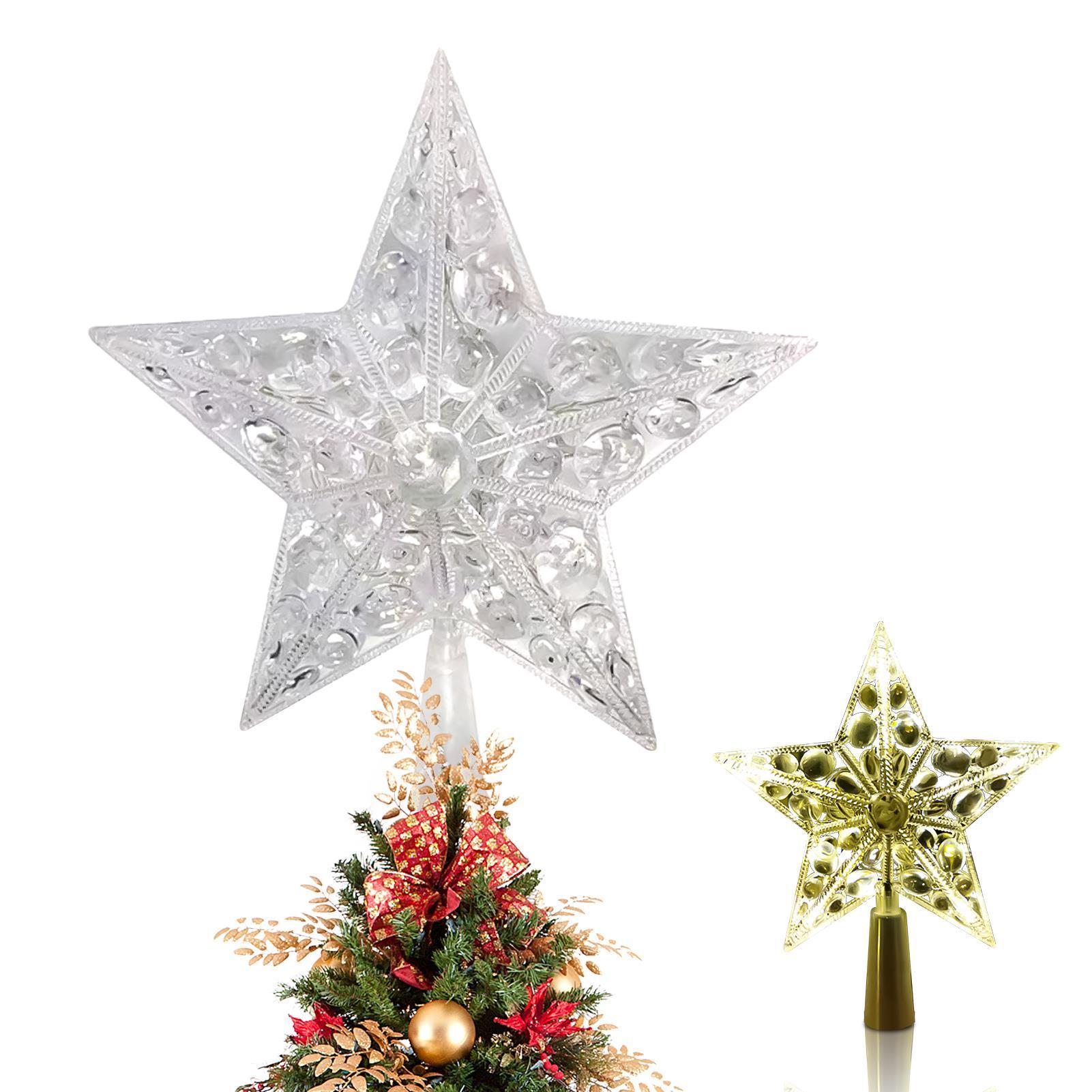 shuwee Christmas Tree Topper Star Lighted LED Five-Pointed Traditions ...