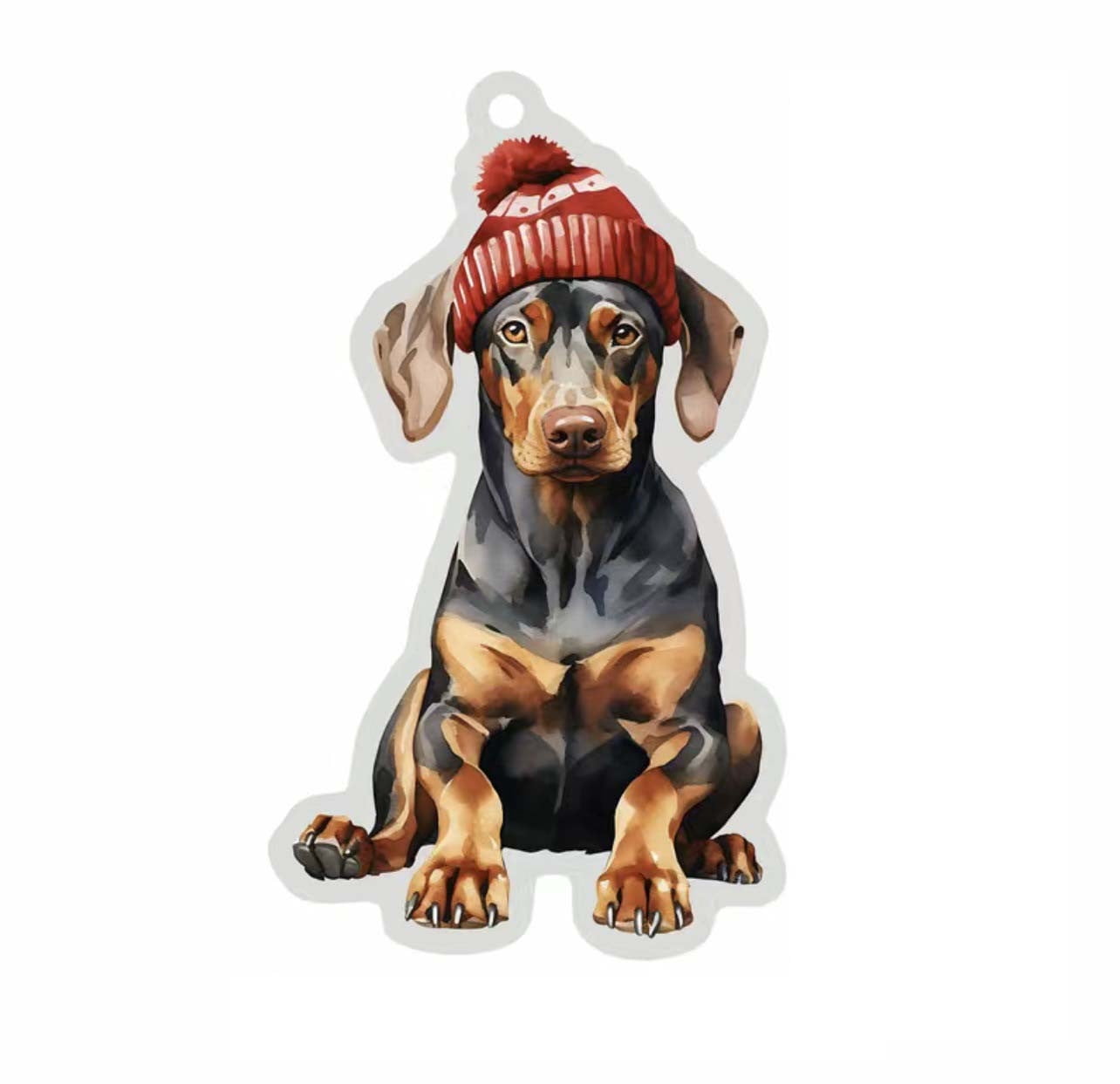 shyuyusa 2024 Christmas Dachshund Dog Tree Decorations, Cute 2D Acrylic ...