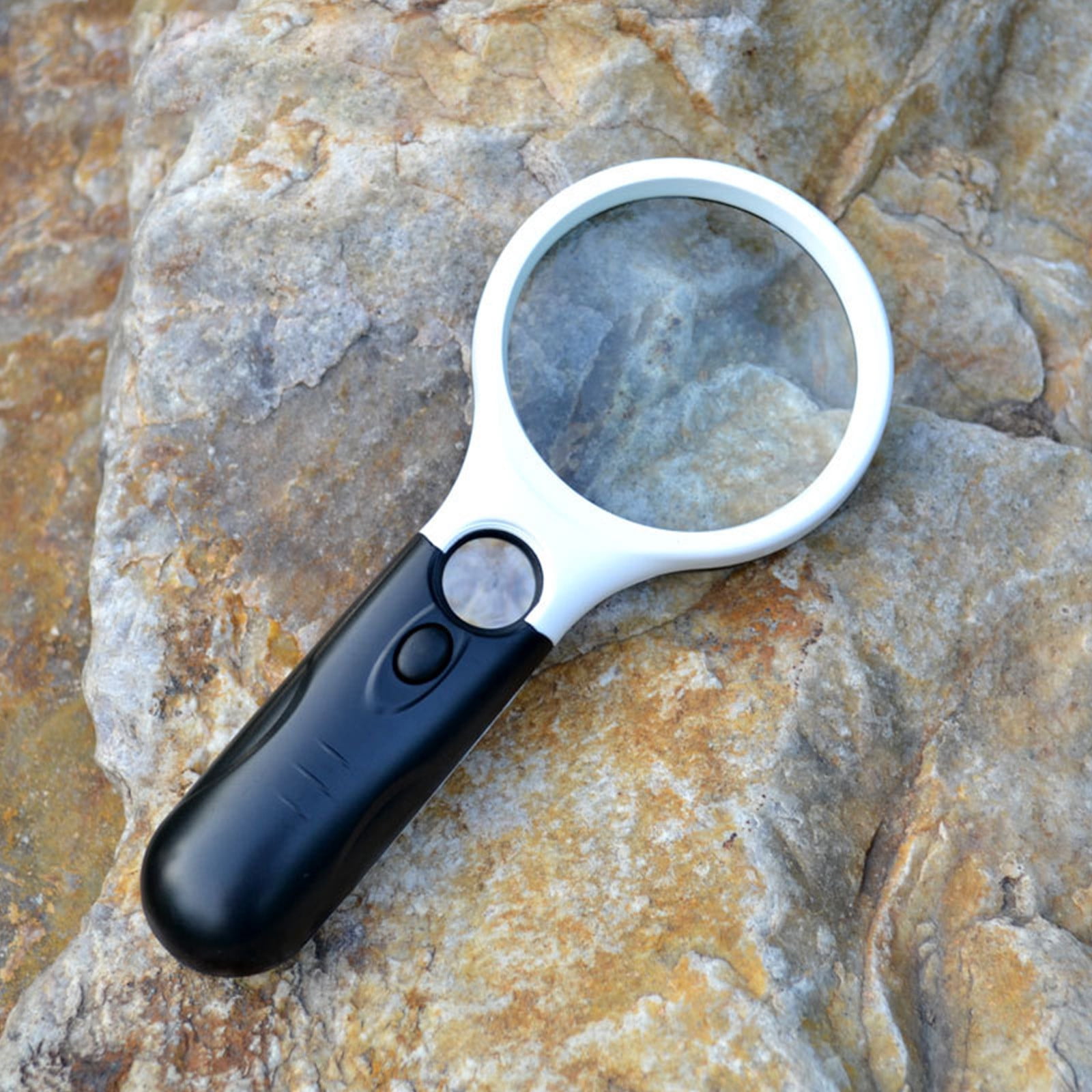 shyuyusa 45X Handheld 3 LED Light Magnifier Magnifying Glass with Light ...