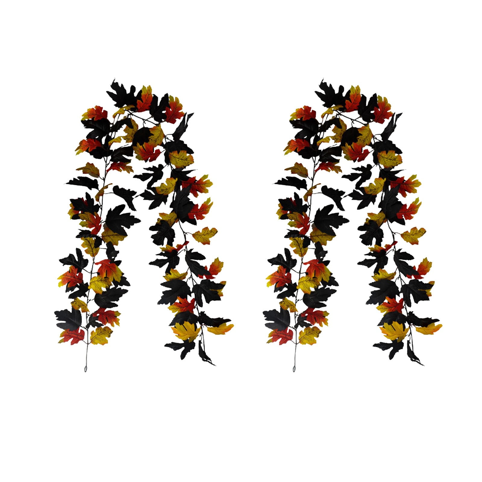 shyuyusa 2PCS Halloween Decorations Fall Maple Garland - Autumn Hanging ...
