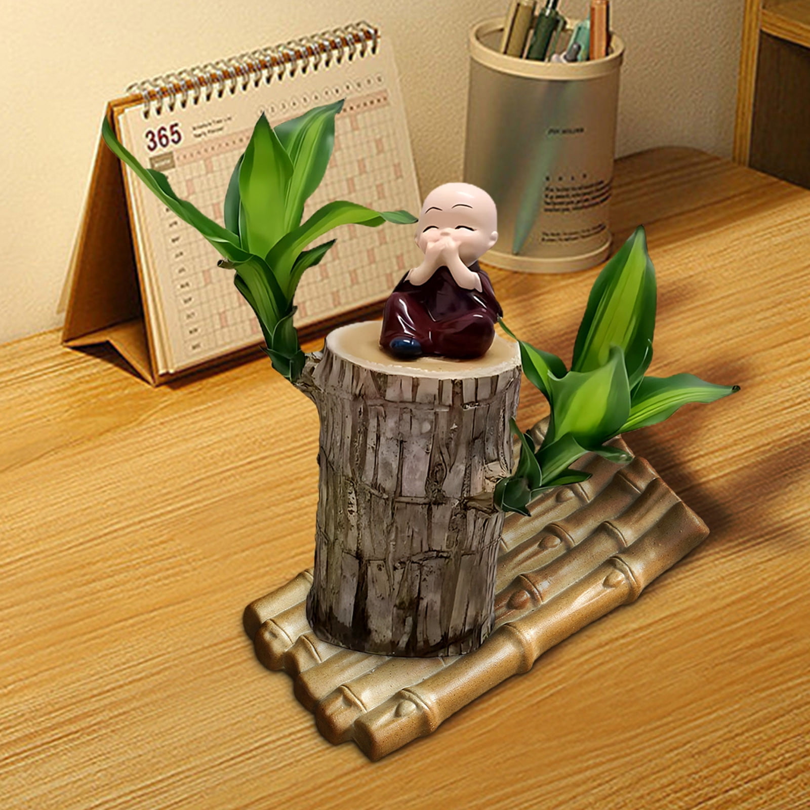 shyuyusa Basin Brazilian Wooden Basin Green Plant Copper Money Grass ...