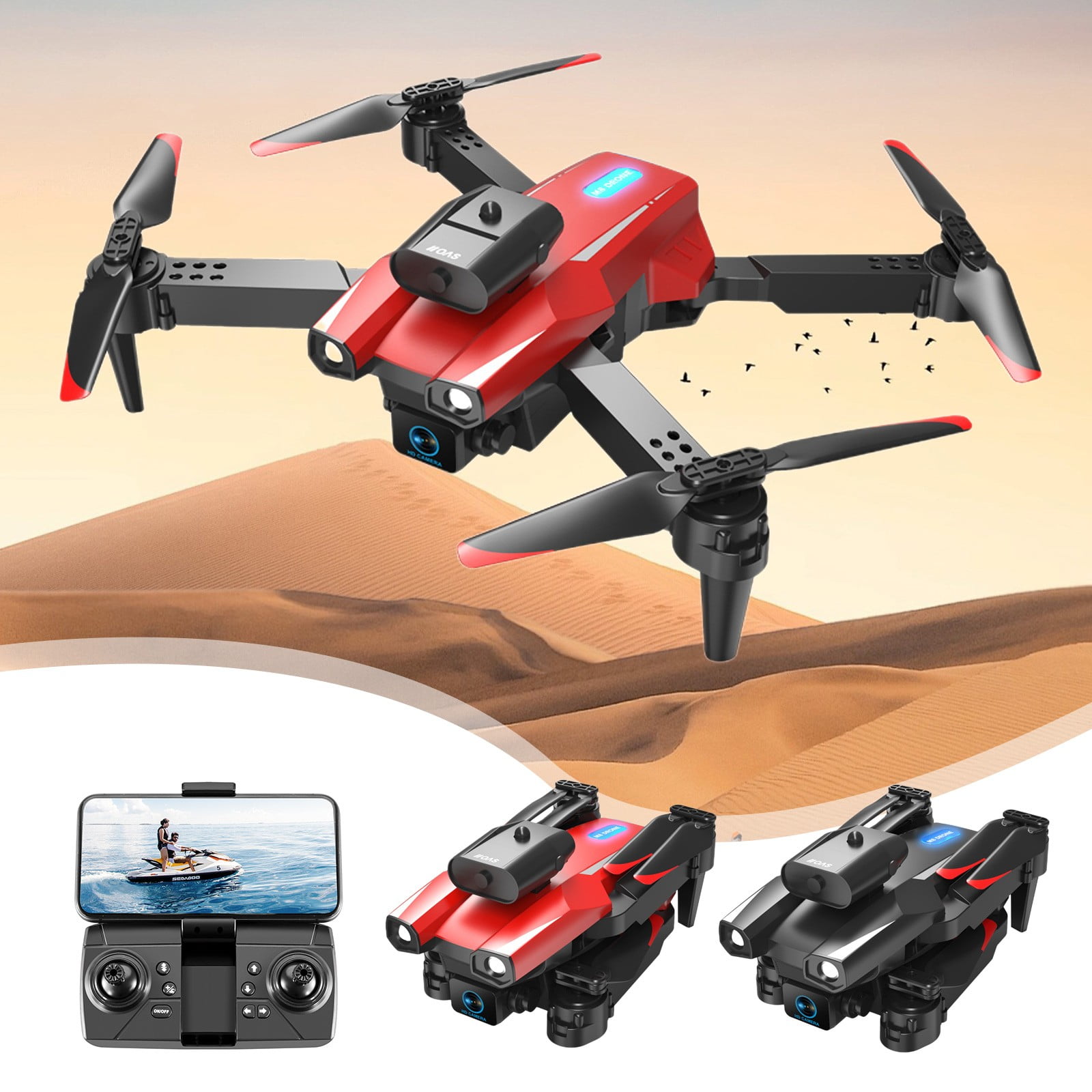 shyuyusa Camera Quadcopter Remote Control Aircraft Toy M8 Drone 4k HD ...