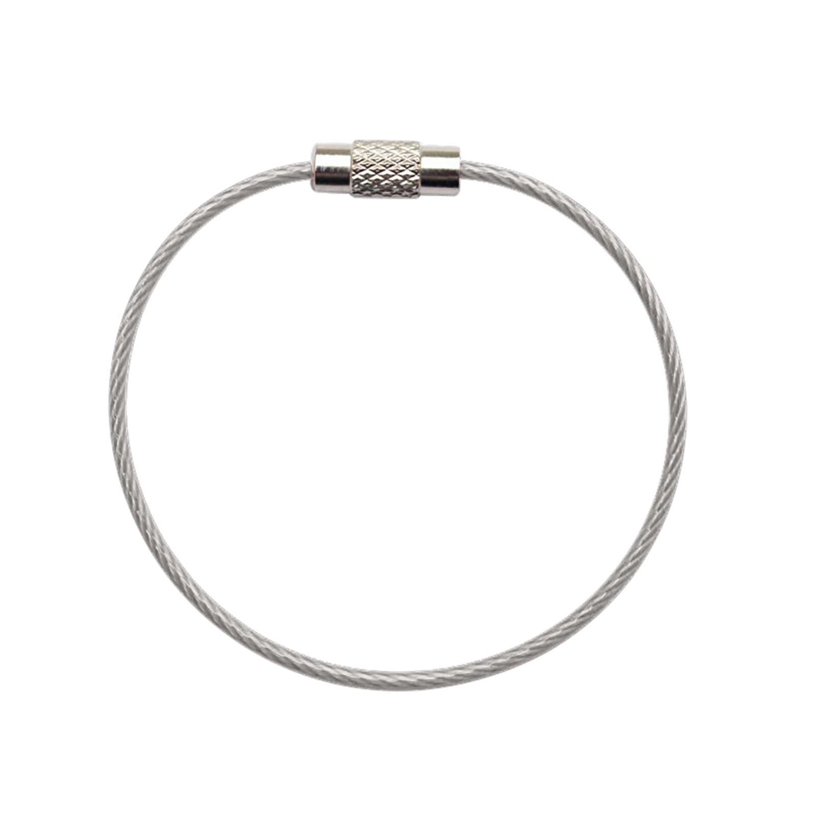 shyuyusa Color Coated Wire Rope Keychain Key Ring Stainless Steel ...