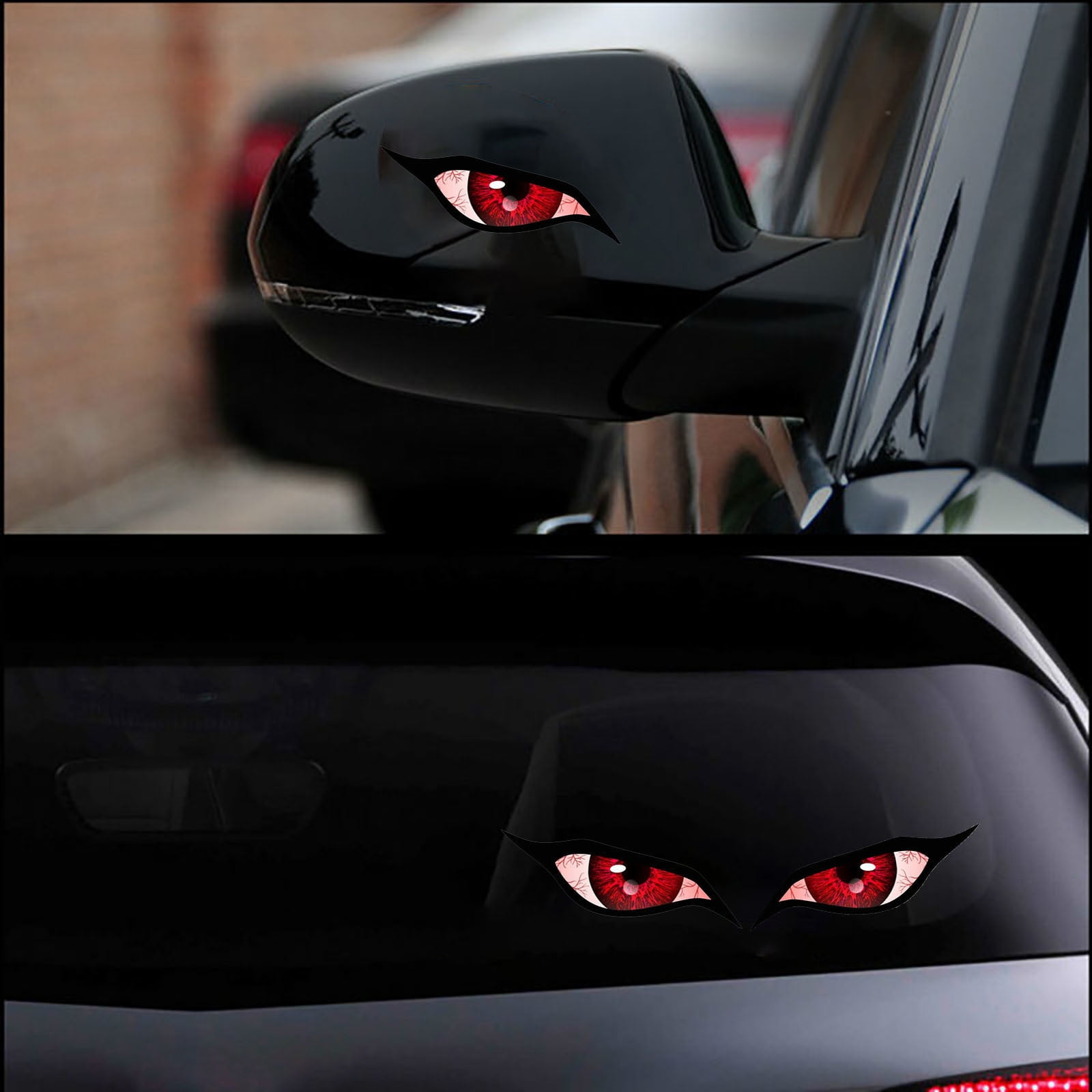 shyuyusa Devil's Eye Car Reflective Stickers Decals Suitable red Eye ...
