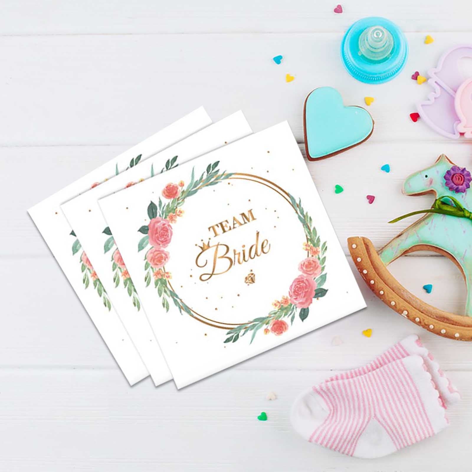 shyuyusa Floral Party Supplies Paper Plates and Napkins - Guest-Include ...