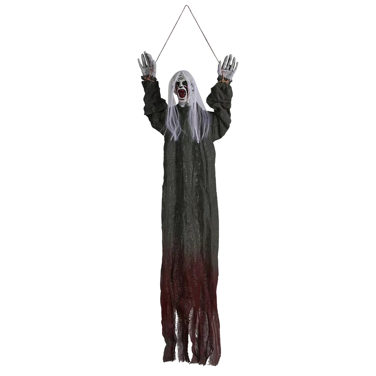 shyuyusa Halloween Horror Hanging Ghost Cape Creeping Ghost Ghost ...