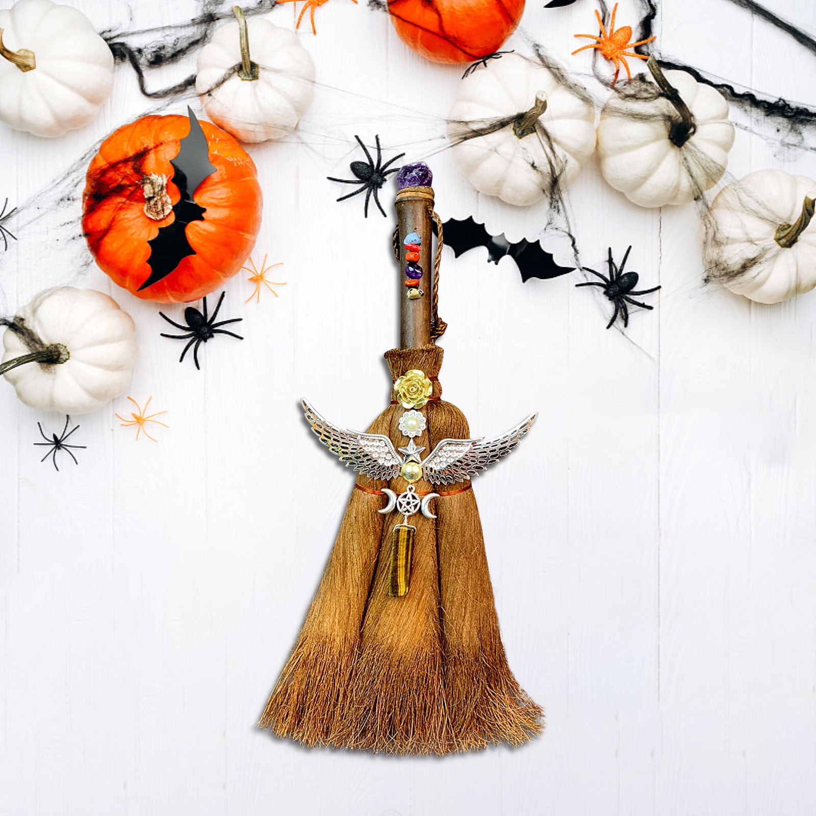 shyuyusa Halloween Mini Crystal Witch Ornaments Miniature Ornaments ...