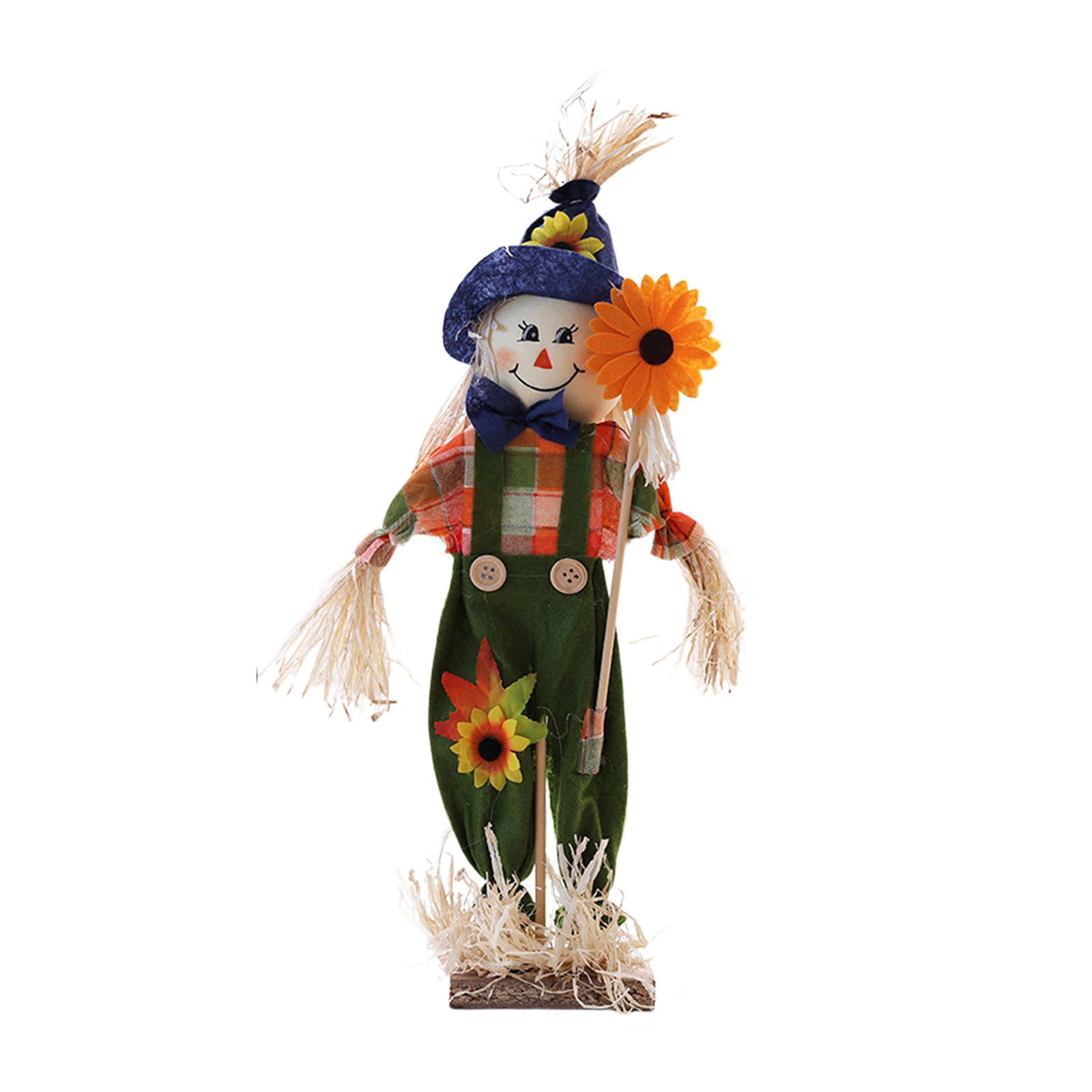 shyuyusa Handcrafted Scarecrow Figurine - Straw And Fabric Fall Harvest ...
