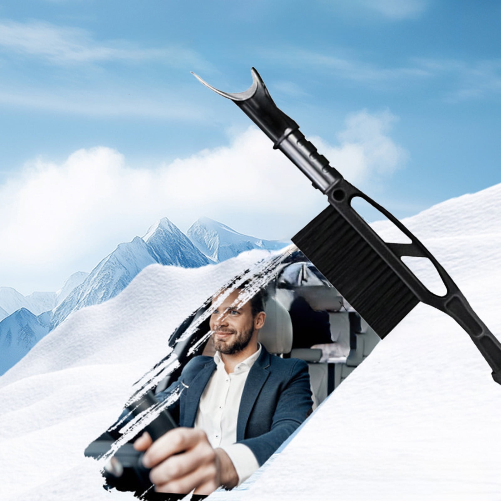 shyuyusa Ice Scrapers Snow Brush for Car Windshield Extendable, Snow ...