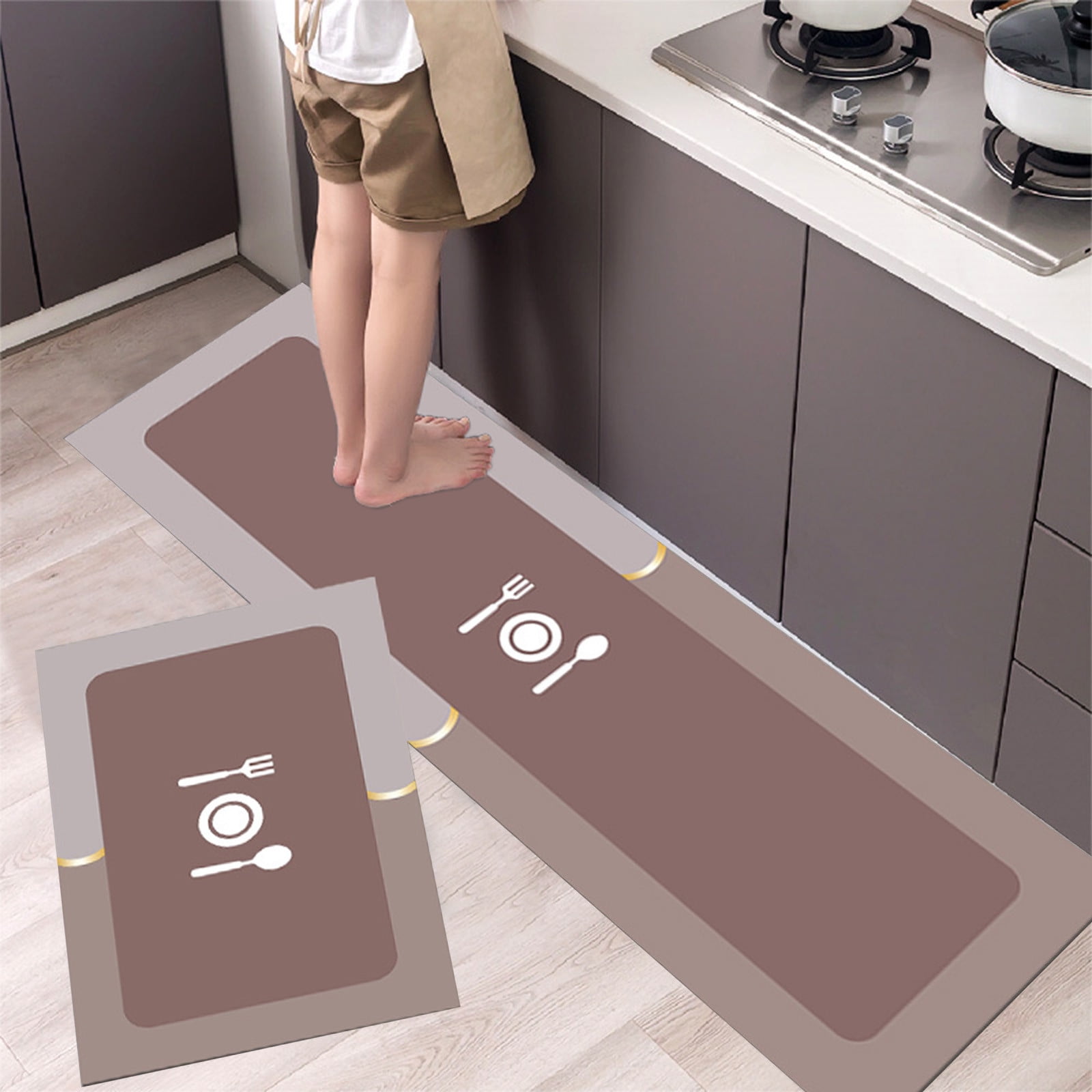 shyuyusa Kitchen Mat Set Seaweed Mud Cushion Carpet Comfortable ...