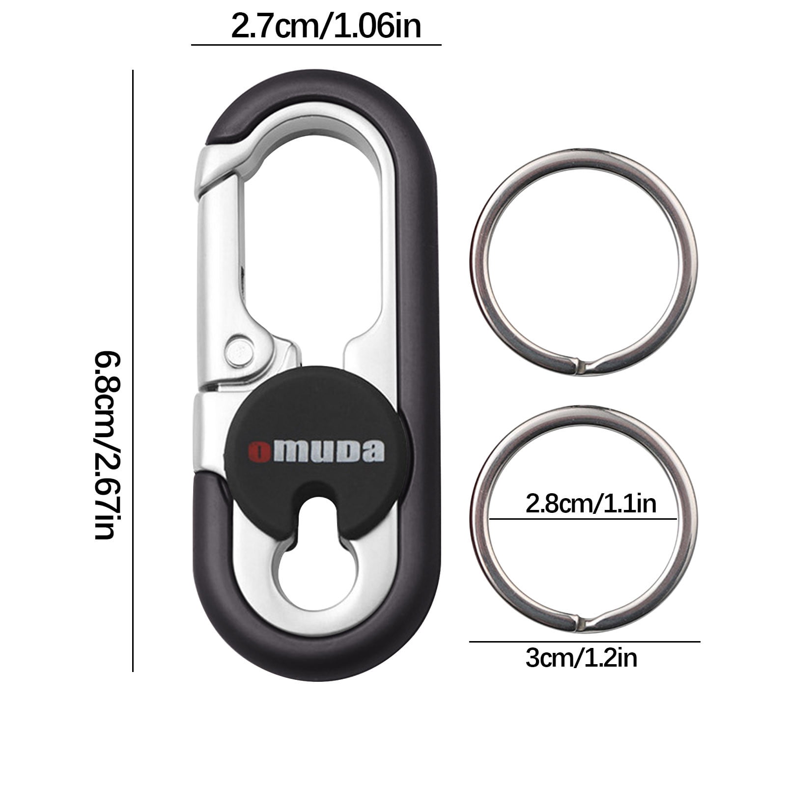 shyuyusa Men’S Car Key Chain, Metal Snap Hook Carabiner Keychain, Anti ...