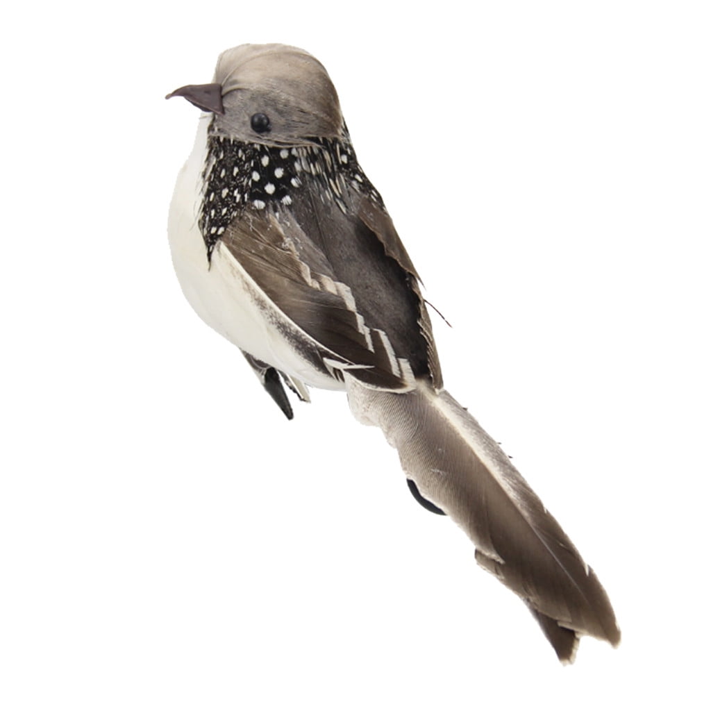 shyuyusa Mini Fake Birds Artificial Feather Foam Doves Wedding Garden ...