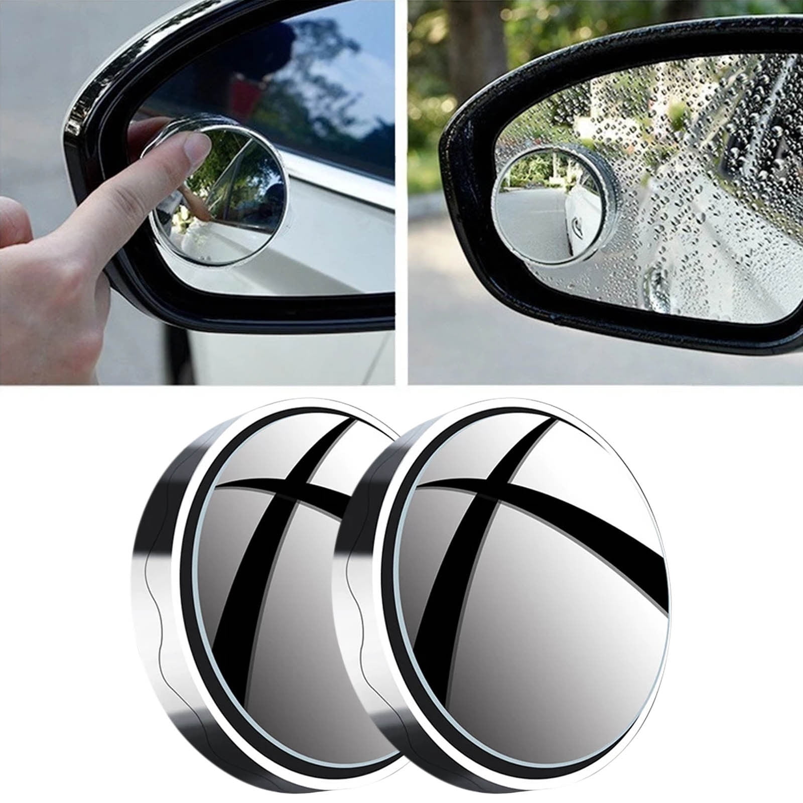 shyuyusa New 2Pcs Car Suction Cup Mount Auxiliary Rearview Mirror 360 ...