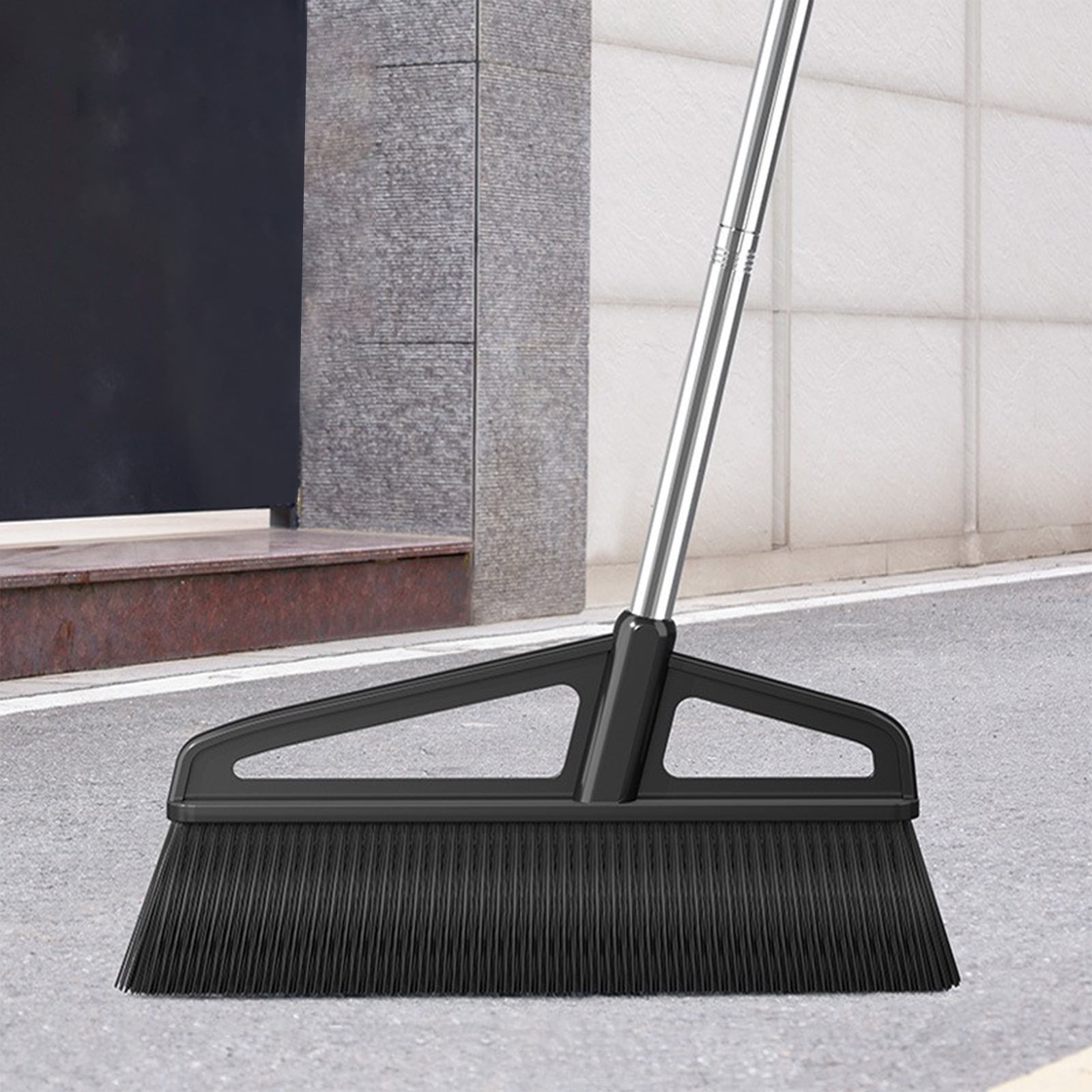 shyuyusa Push Broom Outdoor- Heavy Duty Broom with Long Handle for Deck ...