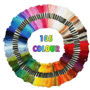 TSV Embroidery Floss Thread Kit, 50 Colors Floss Bobbins for Cross ...