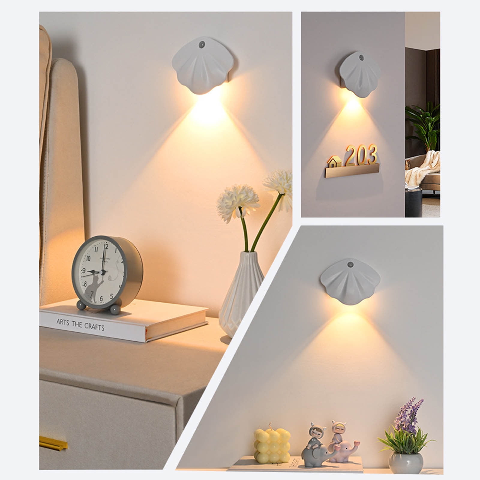 shyuyusa Smart Led Sensor Light - Free Magnetic Indoor Wall Light Door ...