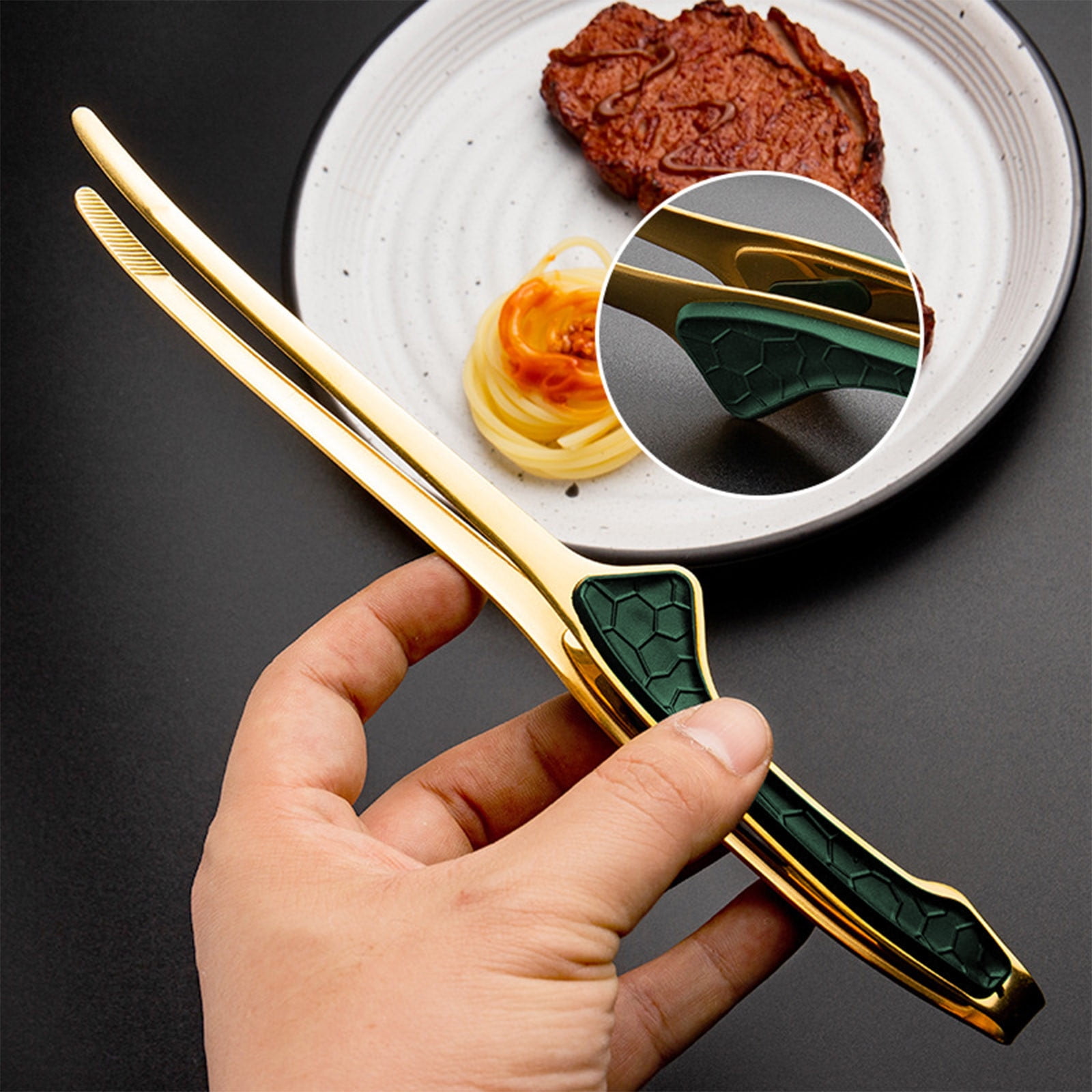 shyuyusa Stainless Steel Food Clip Kitchen Food Barbecue Meat Clip ...