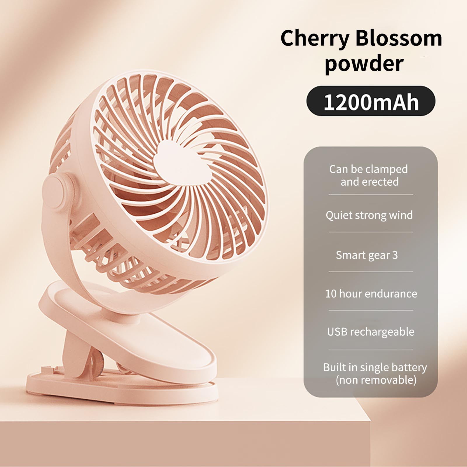 shyuyusa USB Mini Wind Power Handheld Clip Fan Convenient And Ultra ...