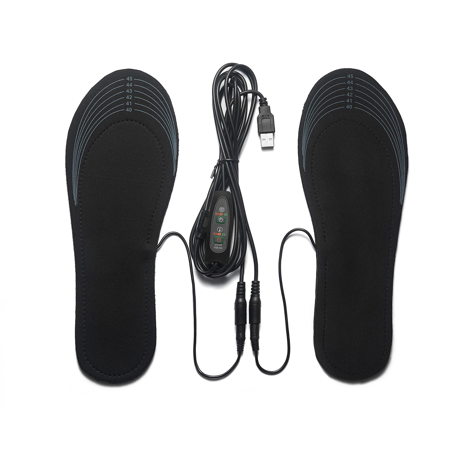 shyuyusa USB Plug-in Rechargeable Heated Insoles - Electric Soft Foot ...