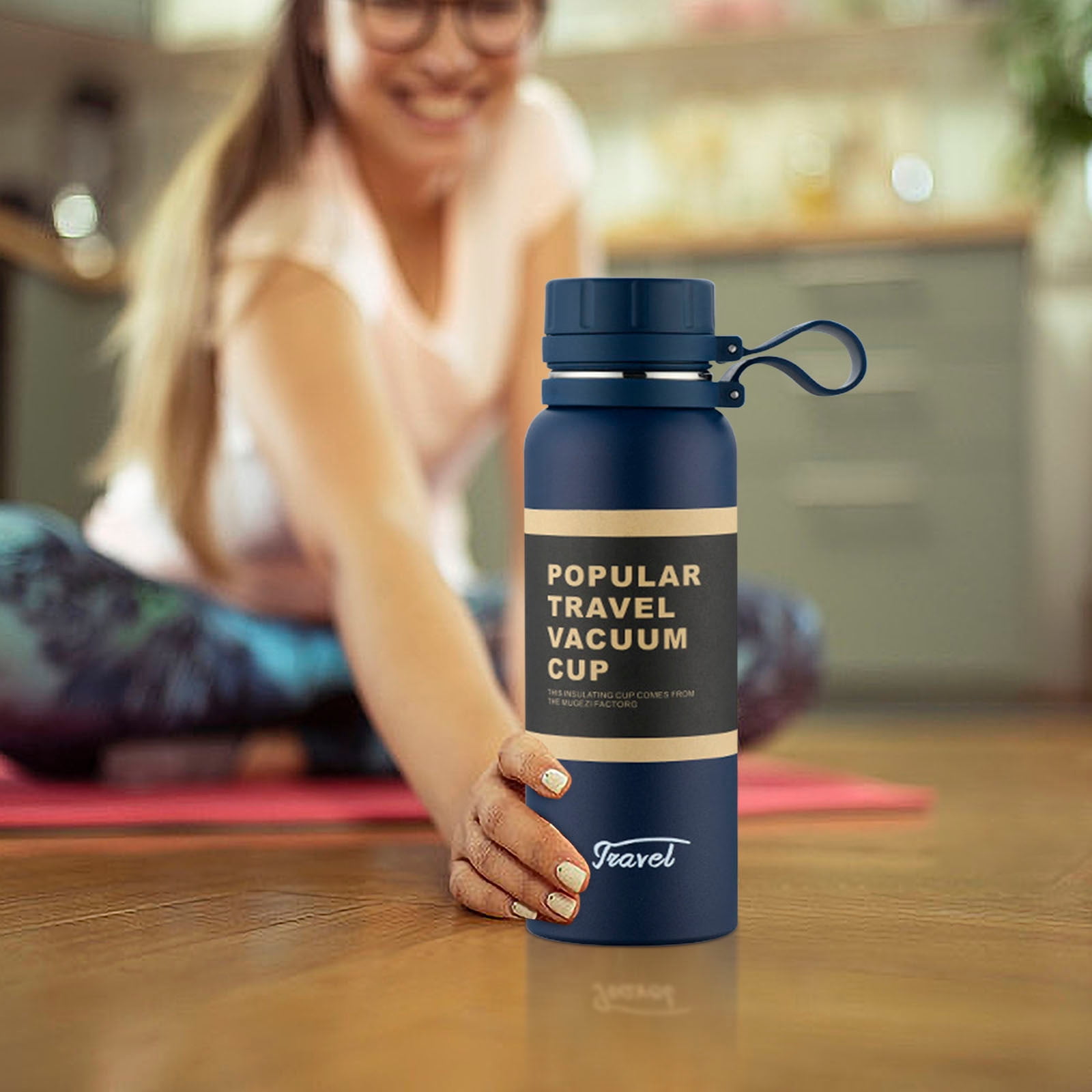 shyuyusa Water Bottles with Portable Lid Hydro Insulated Thermal Flask ...