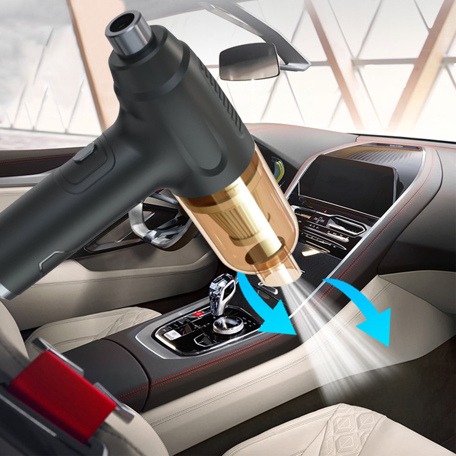 shyuyusa Wireless Compressed Air Duster &Car Vacuum 6000mAh 2 in 1 ...