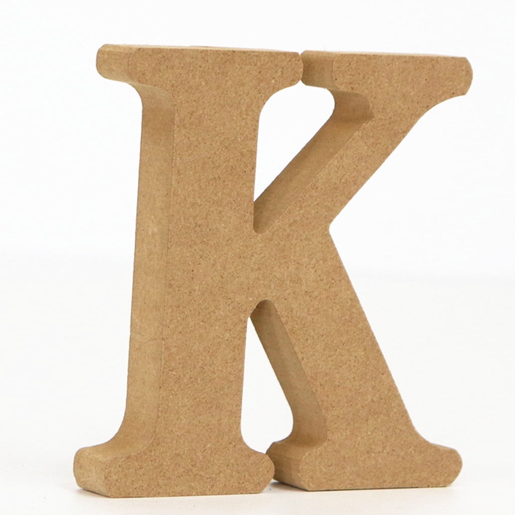 shyuyusa Wood Wooden Letters Log Alphabet Unfinished Blank Wooden ...