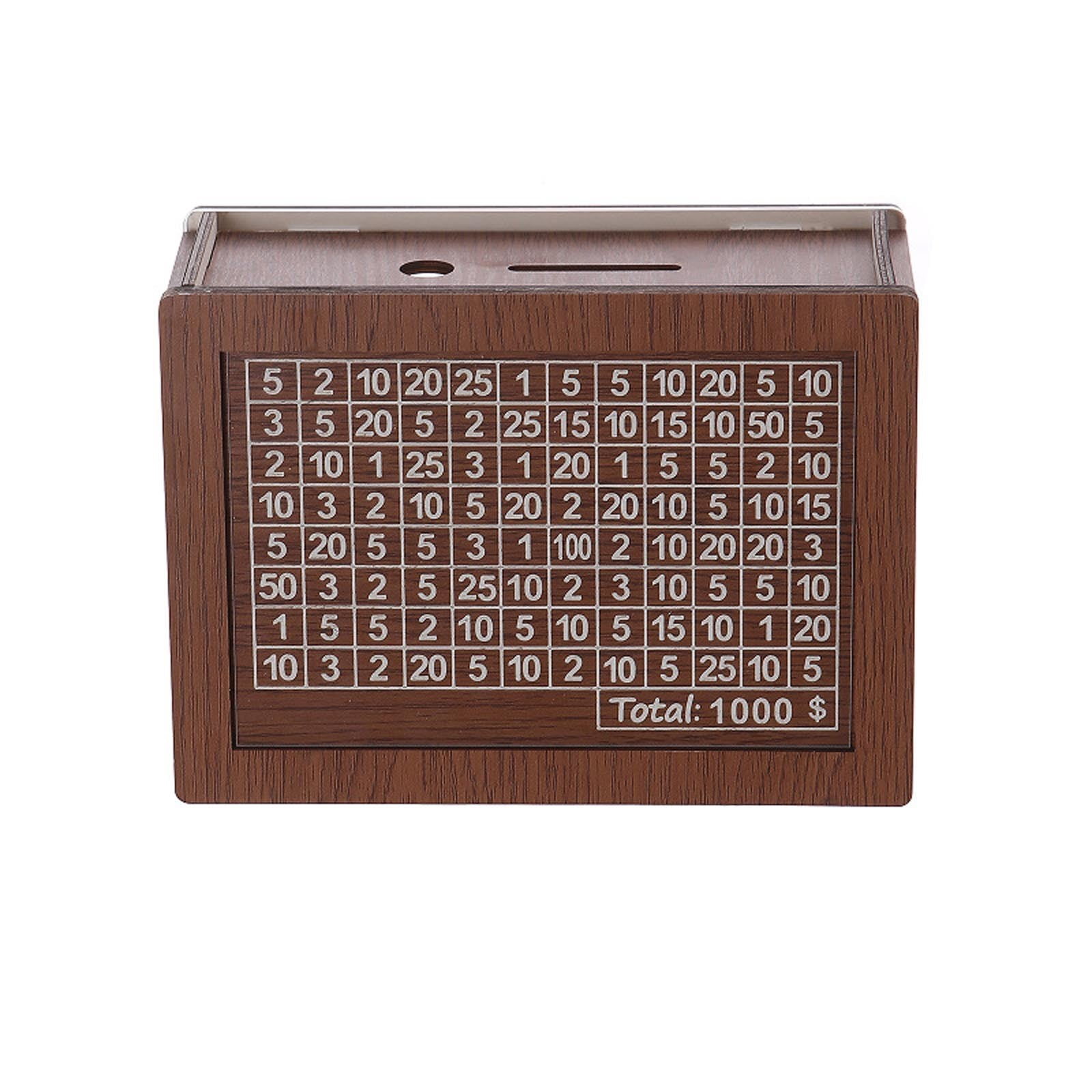 shyuyusa Wooden Money Box With Money And Numbers With Counter Crafts ...