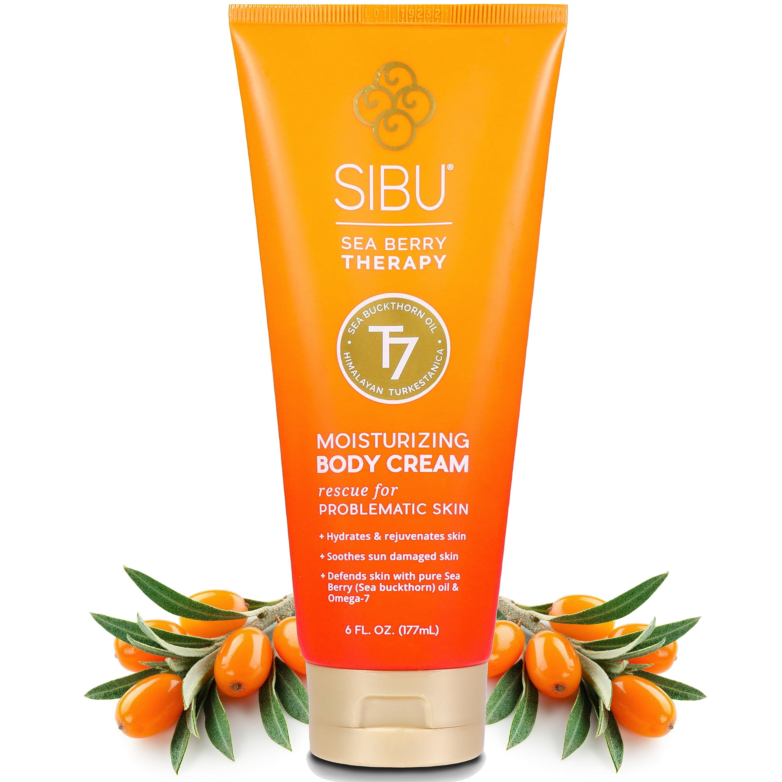 sibu Moisturizing Body Cream, MZF22 Lotion Made From Premium Himlayan Sea Buckthorn (6oz ...